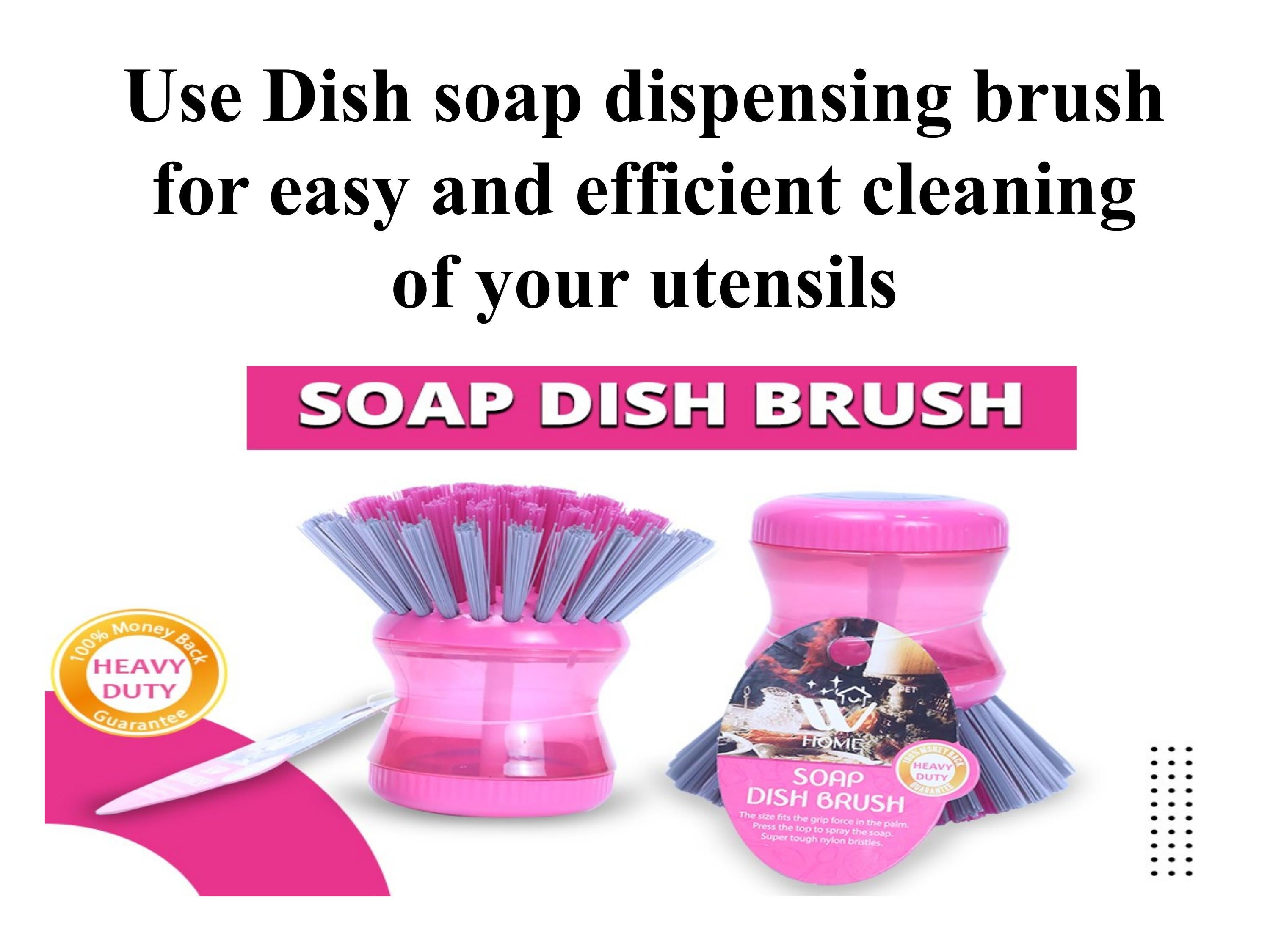 Use Dish soap dispensing brush for easy and efficient cleaning of your ...