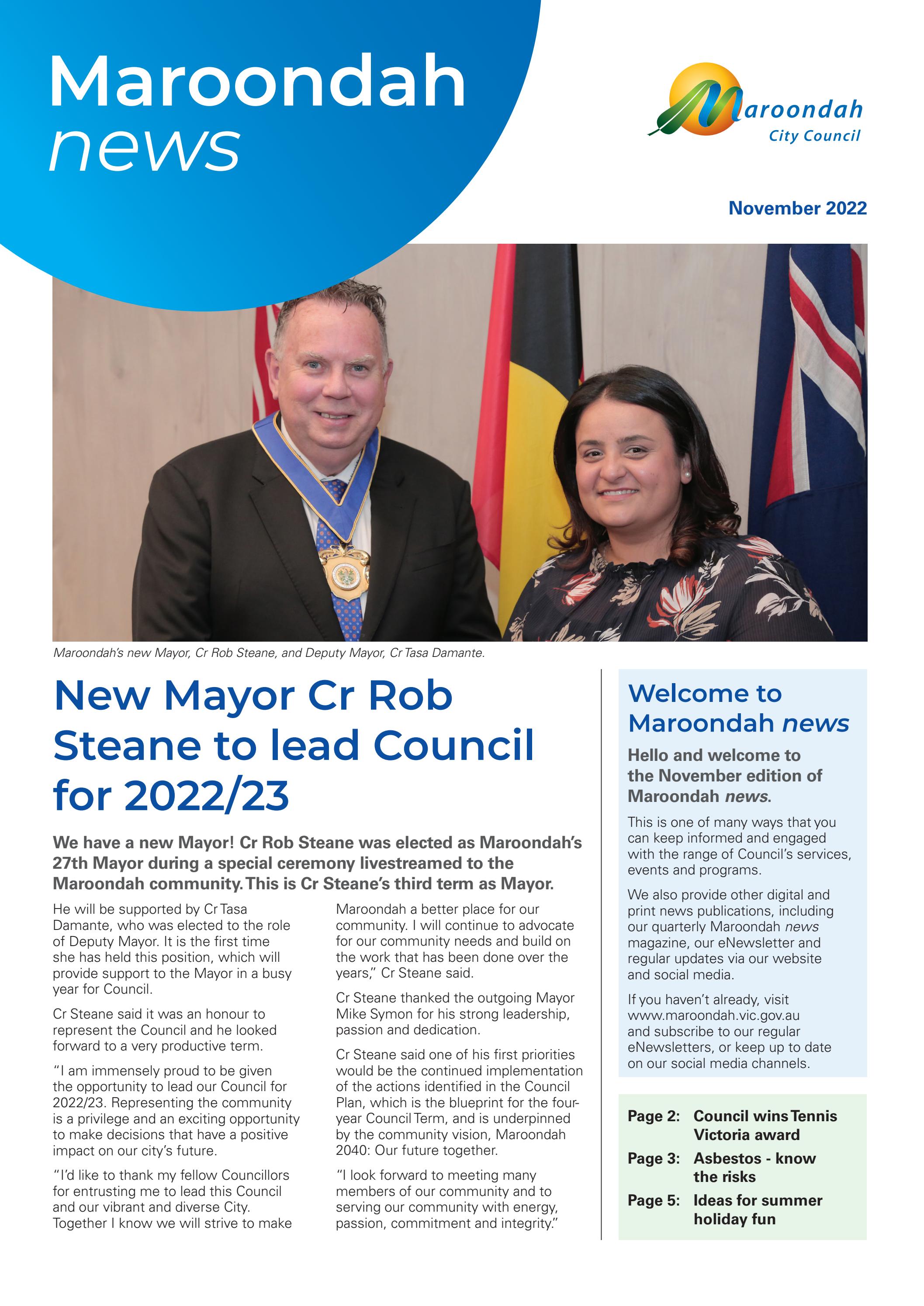 Maroondah news - November 2022 by MaroondahCityCouncil - Issuu