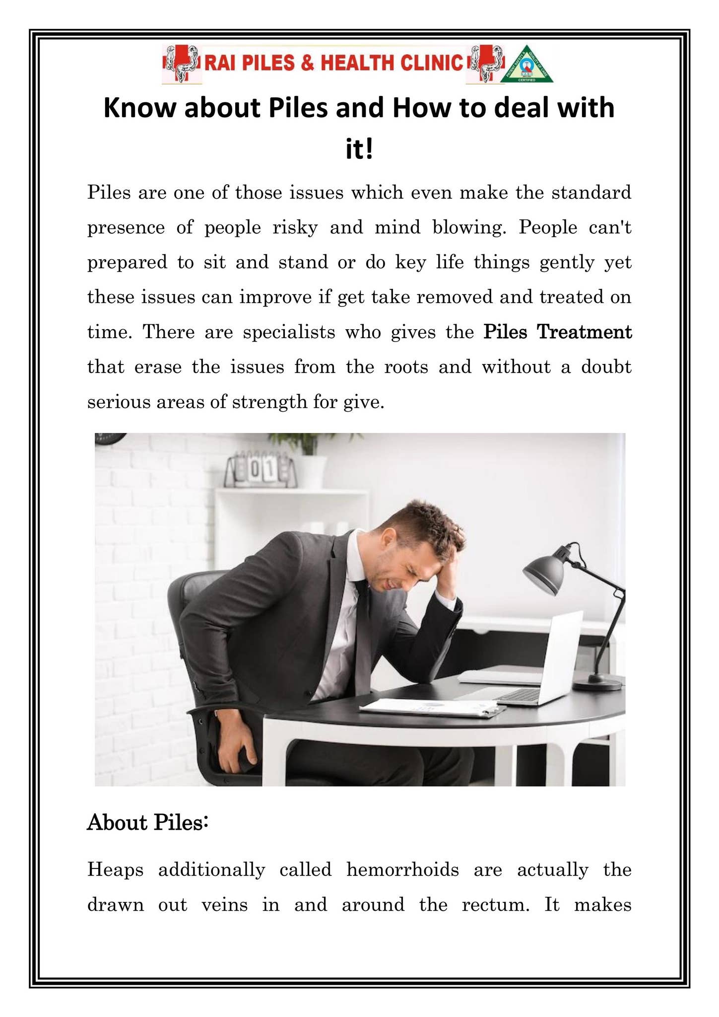 Know about Piles and How to deal with it by Rai Piles Clinic - Issuu