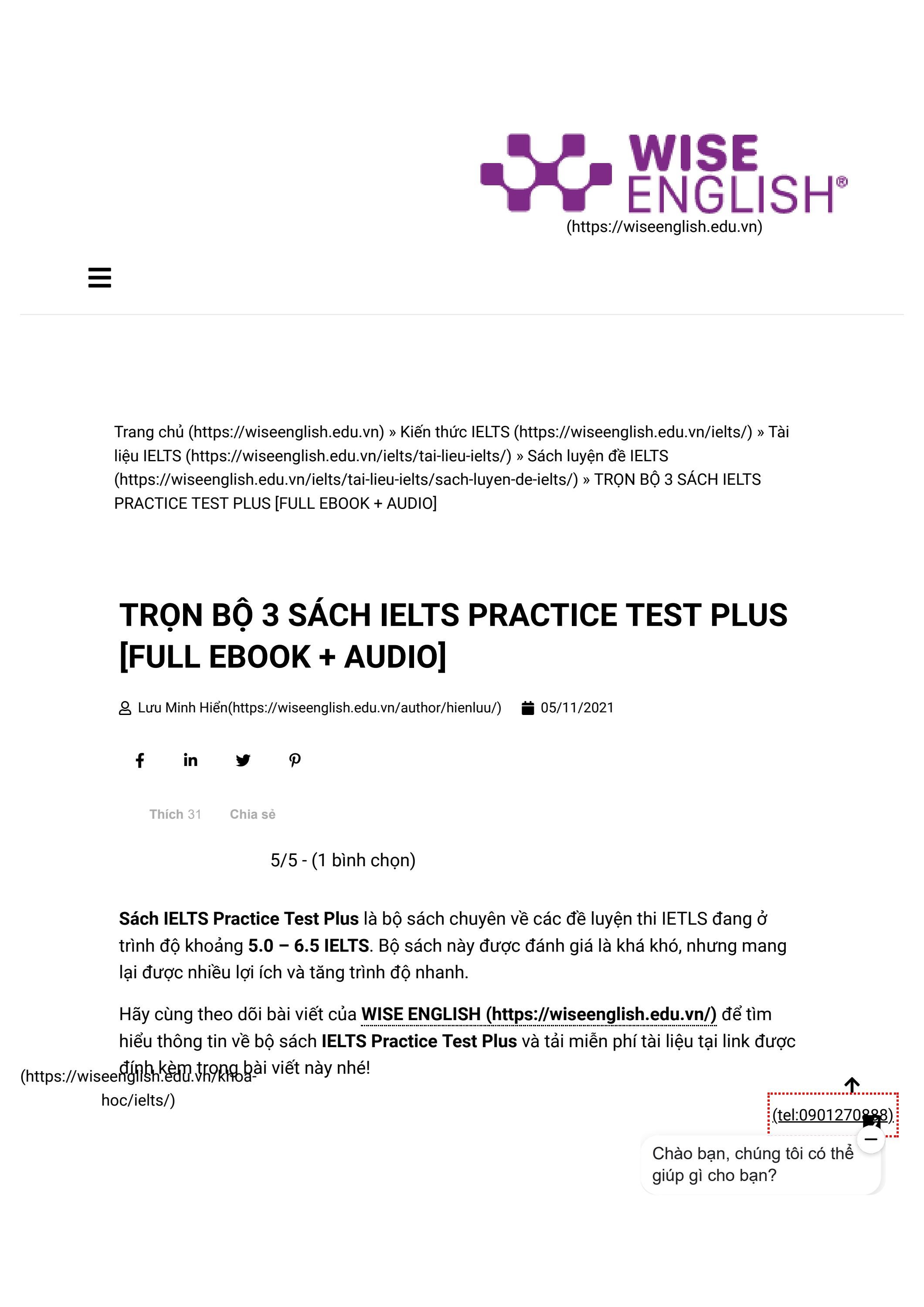 Trọn bộ 3 cuốn sách IELTS PRACTICE TEST PLUS cho sinh viên 2022 by Wise ...