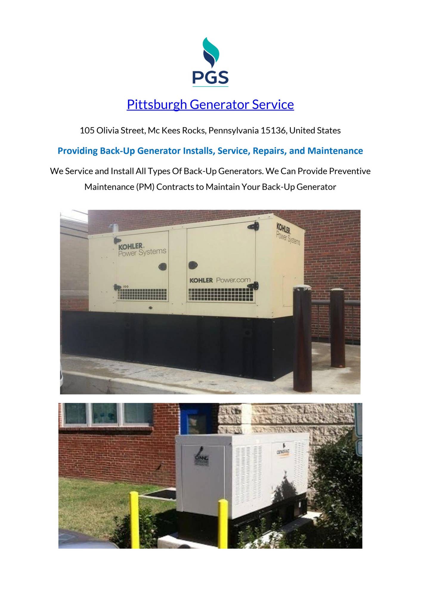 Pittsburgh Generator Service - Backup generator install by Victor ...