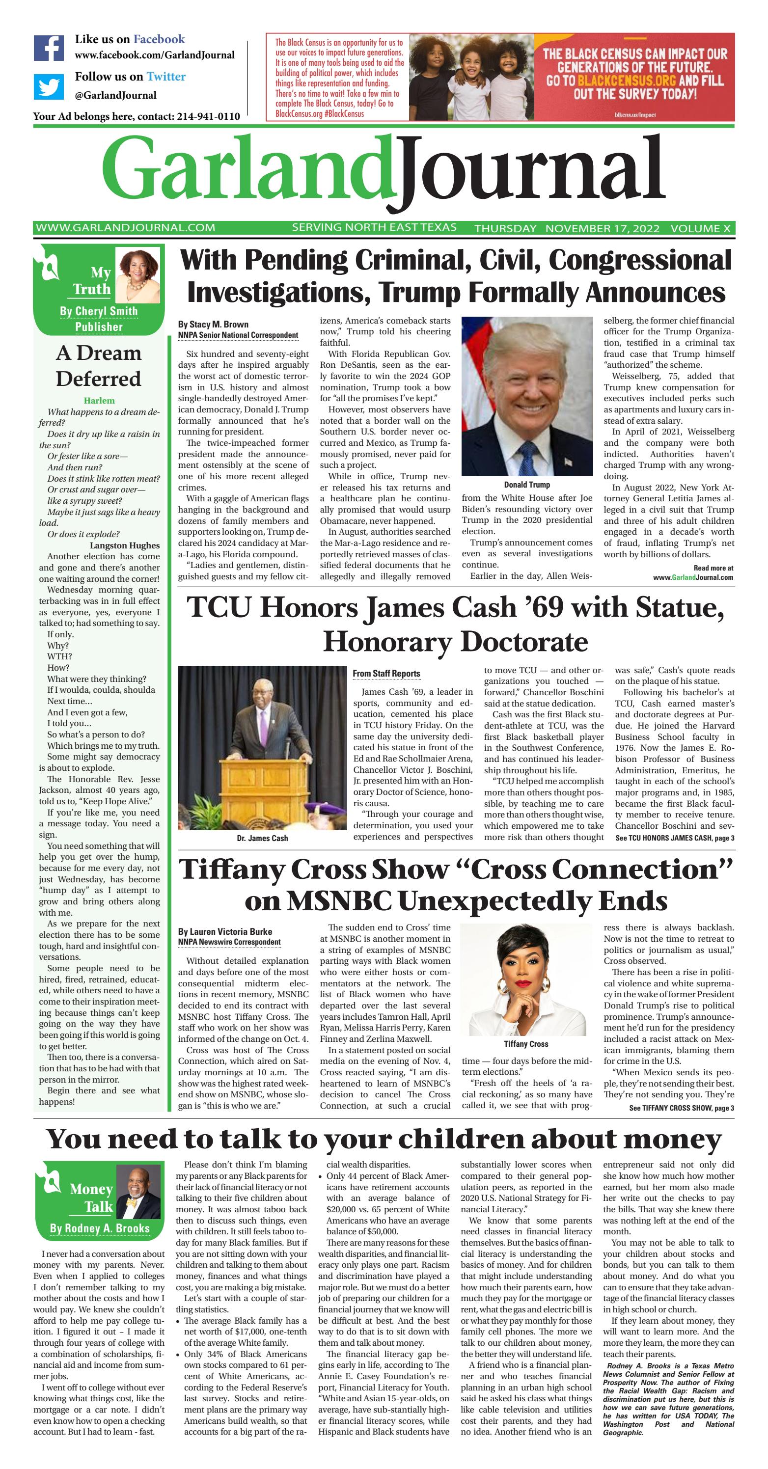 Garland Journal 11-17-22 by Cheryl Smith - Issuu