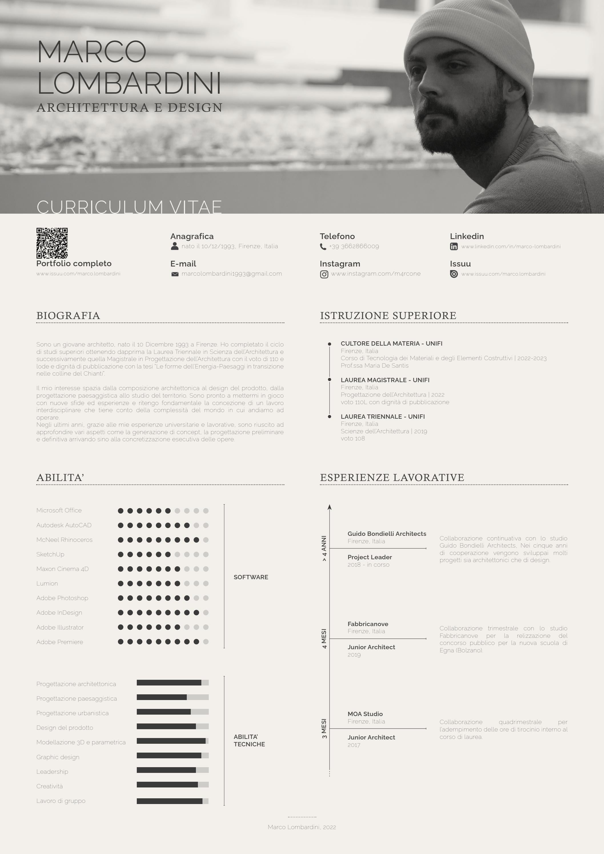 Marco Lombardini - Curriculum Vitae 2022 by marco.lombardini - Issuu