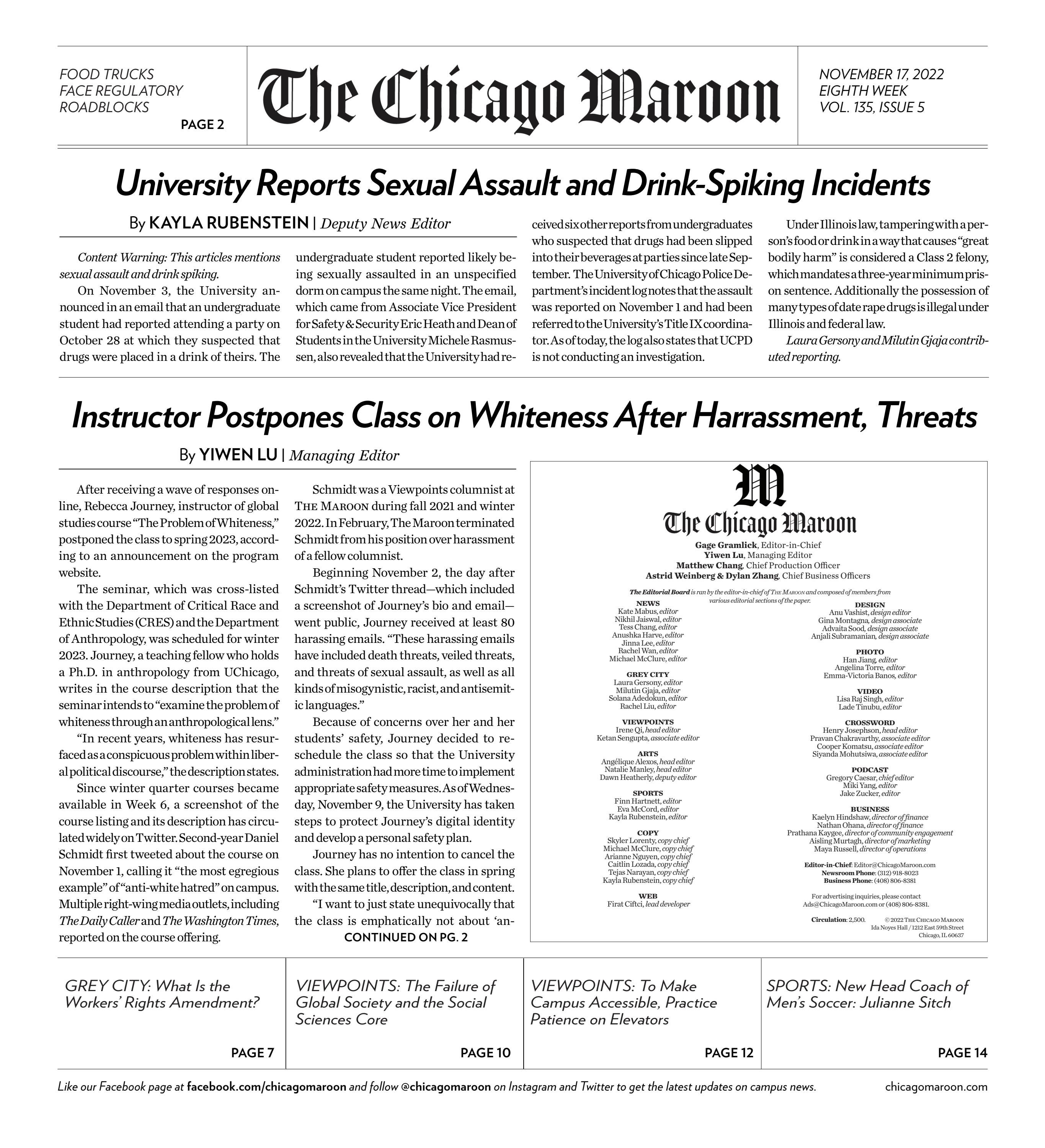 111722 by Chicago Maroon - Issuu