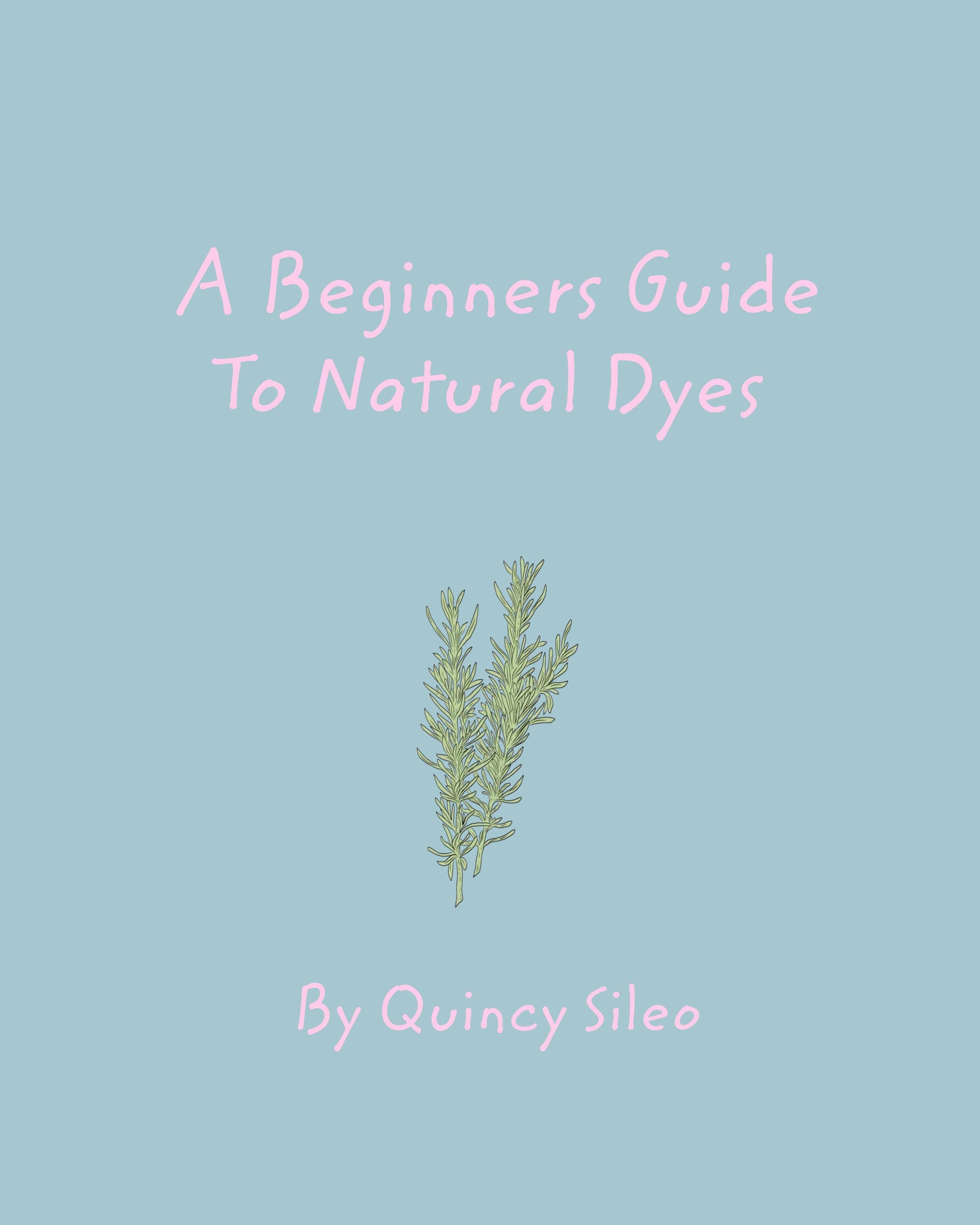 A Beginners Guide to Natural Dyes by quincyrose - Issuu