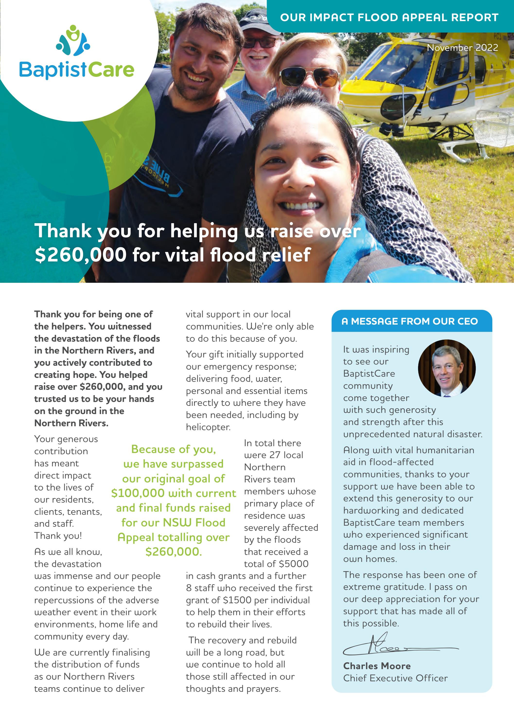 Flood Report by BaptistCare - Issuu