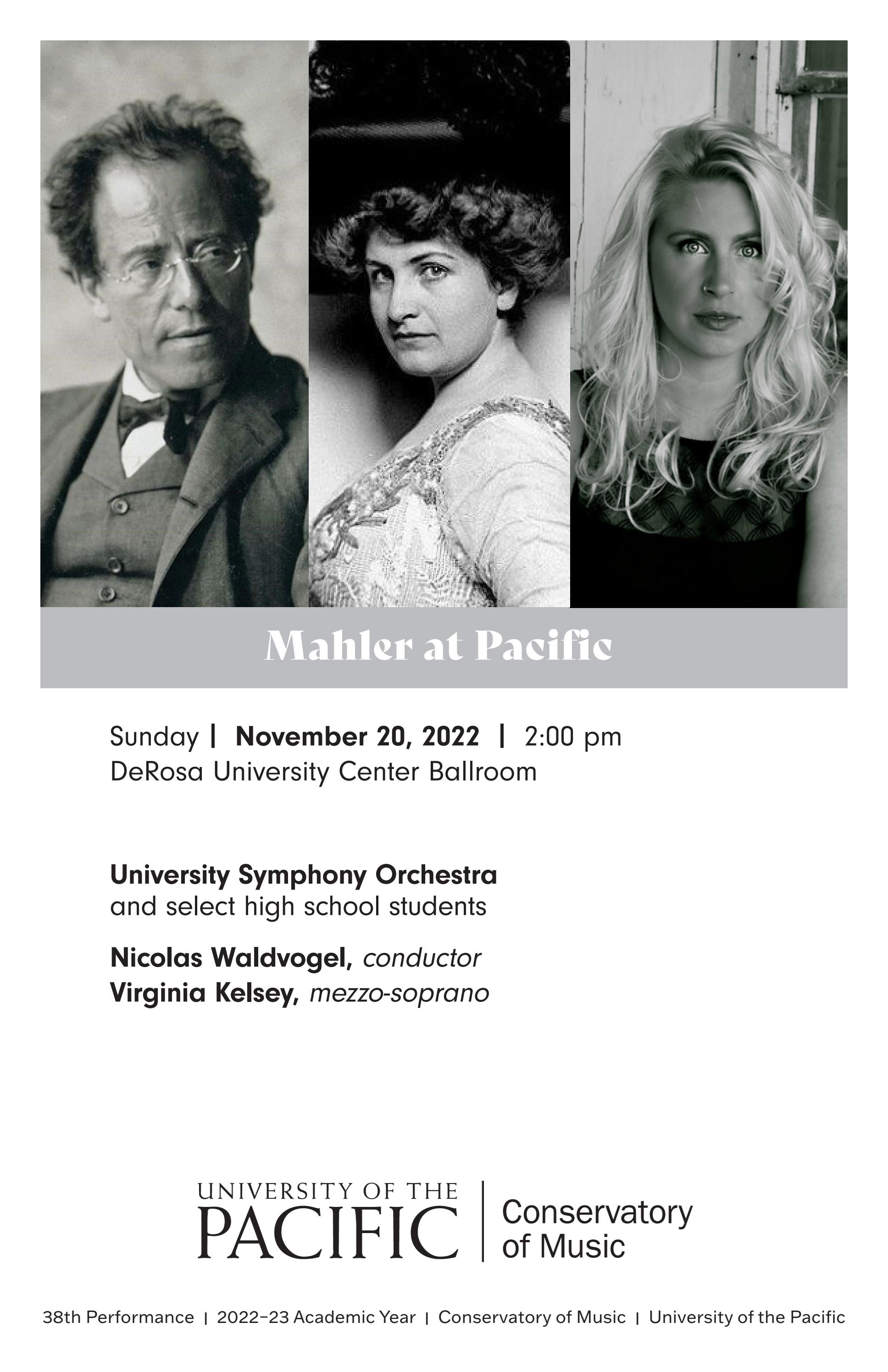 11/20/22 Mahler at Pacific by University of the Pacific Conservatory of ...