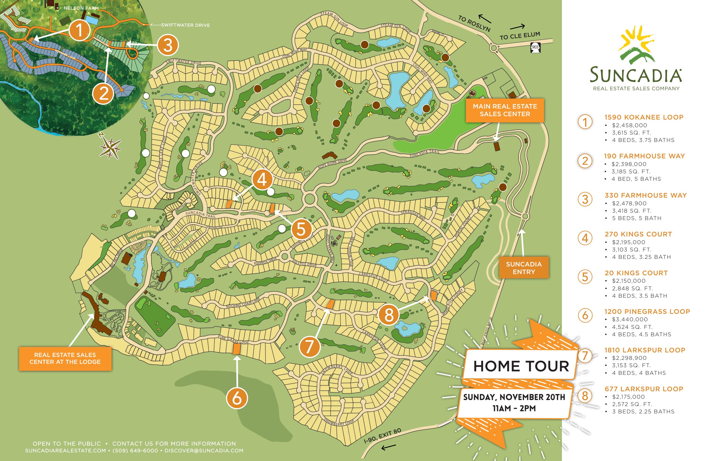 November 2022 Suncadia Home Tour Map by Suncadia Resort - Issuu