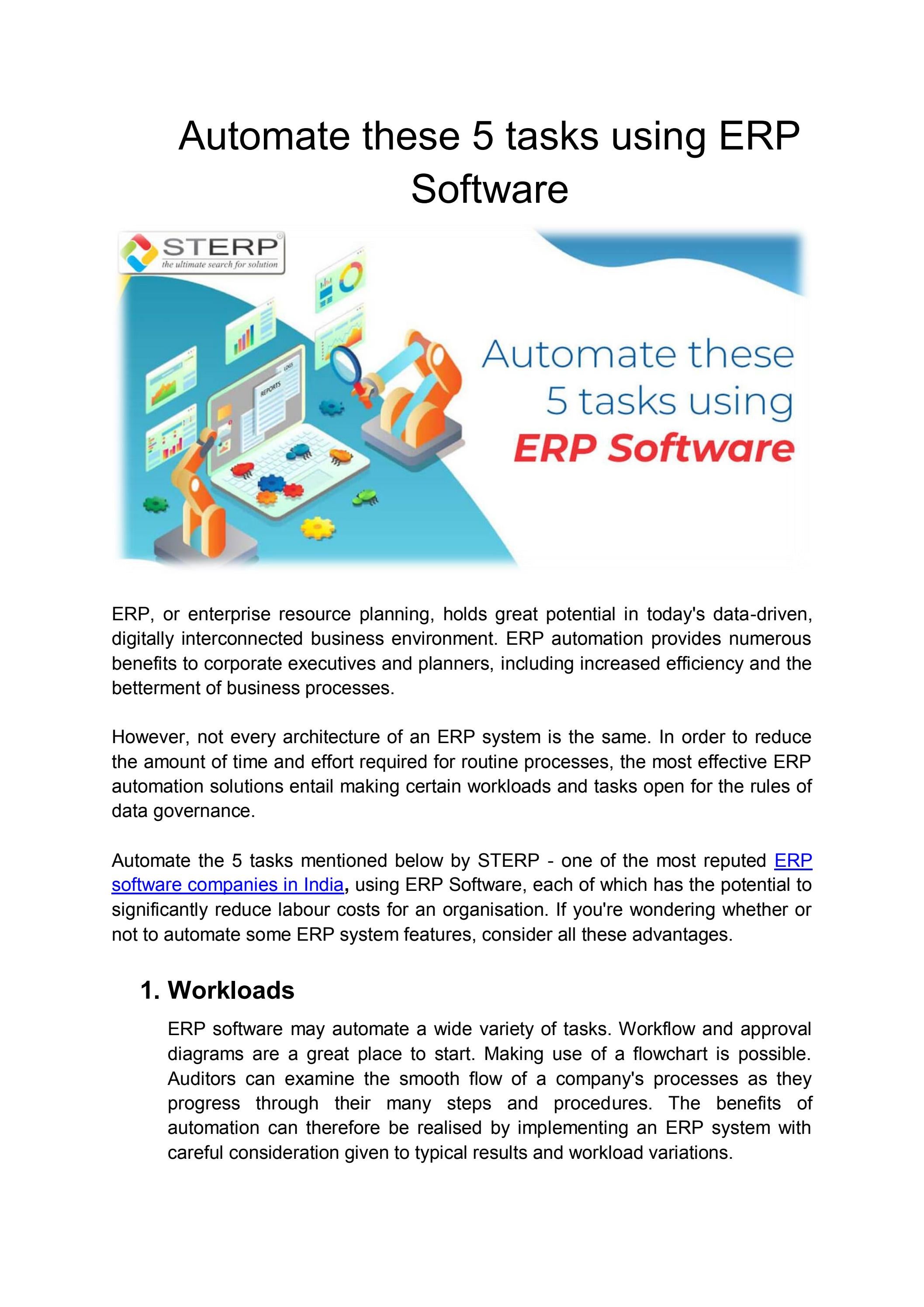 Automate these 5 tasks using ERP Software by shanti technology - Issuu Automate these 5 tasks using ERP Software by shanti technology - Issuu