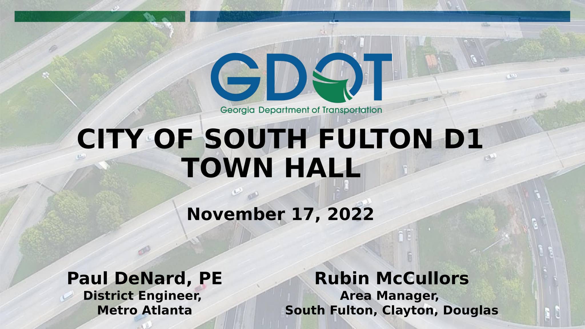 GDOT Transportation Project Update - COSF D1 Townhall - November 2022 ...