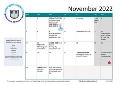 2022-23 Christmas Events Calendar for parents by Schudio - Issuu