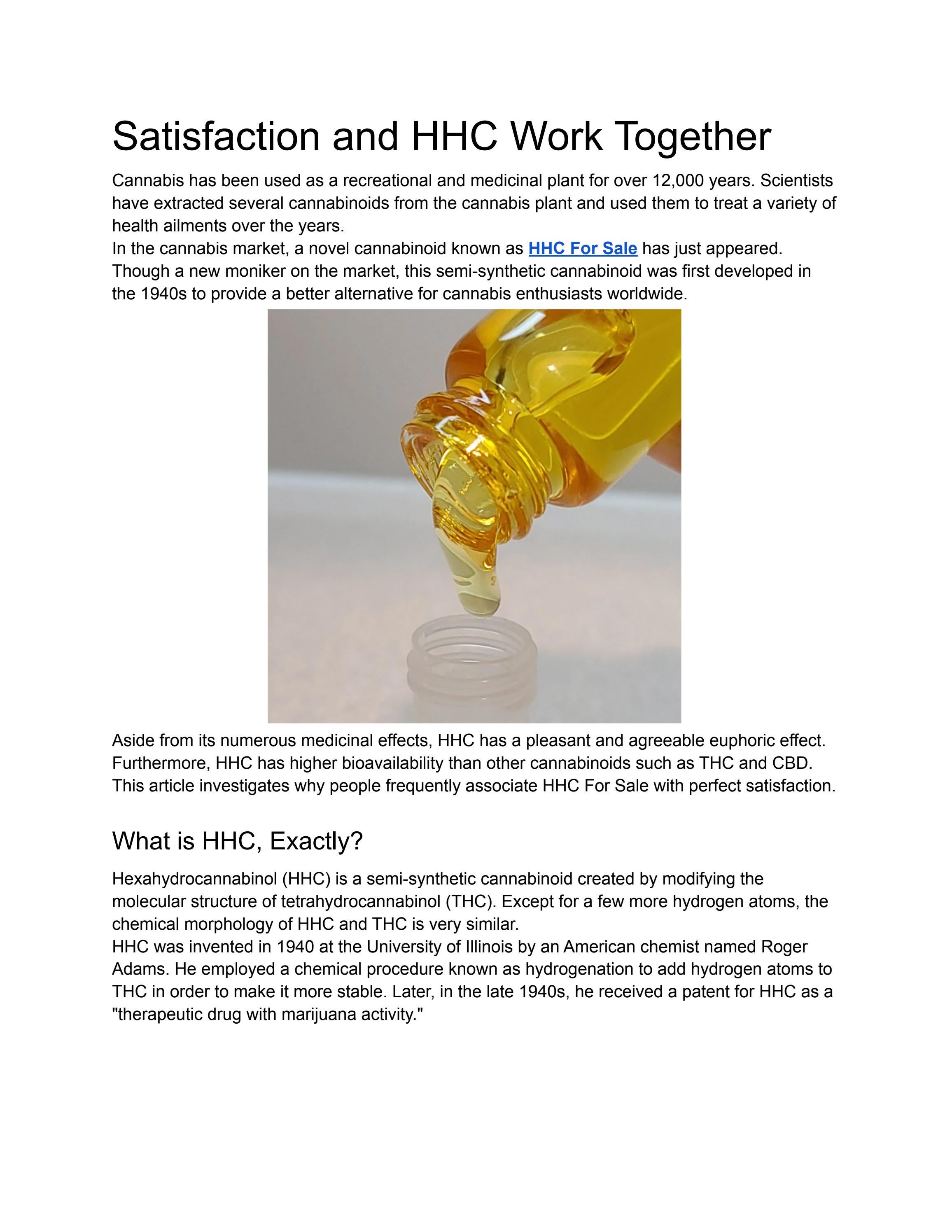 Satisfaction and HHC Work Together by jamesmary123 - Issuu