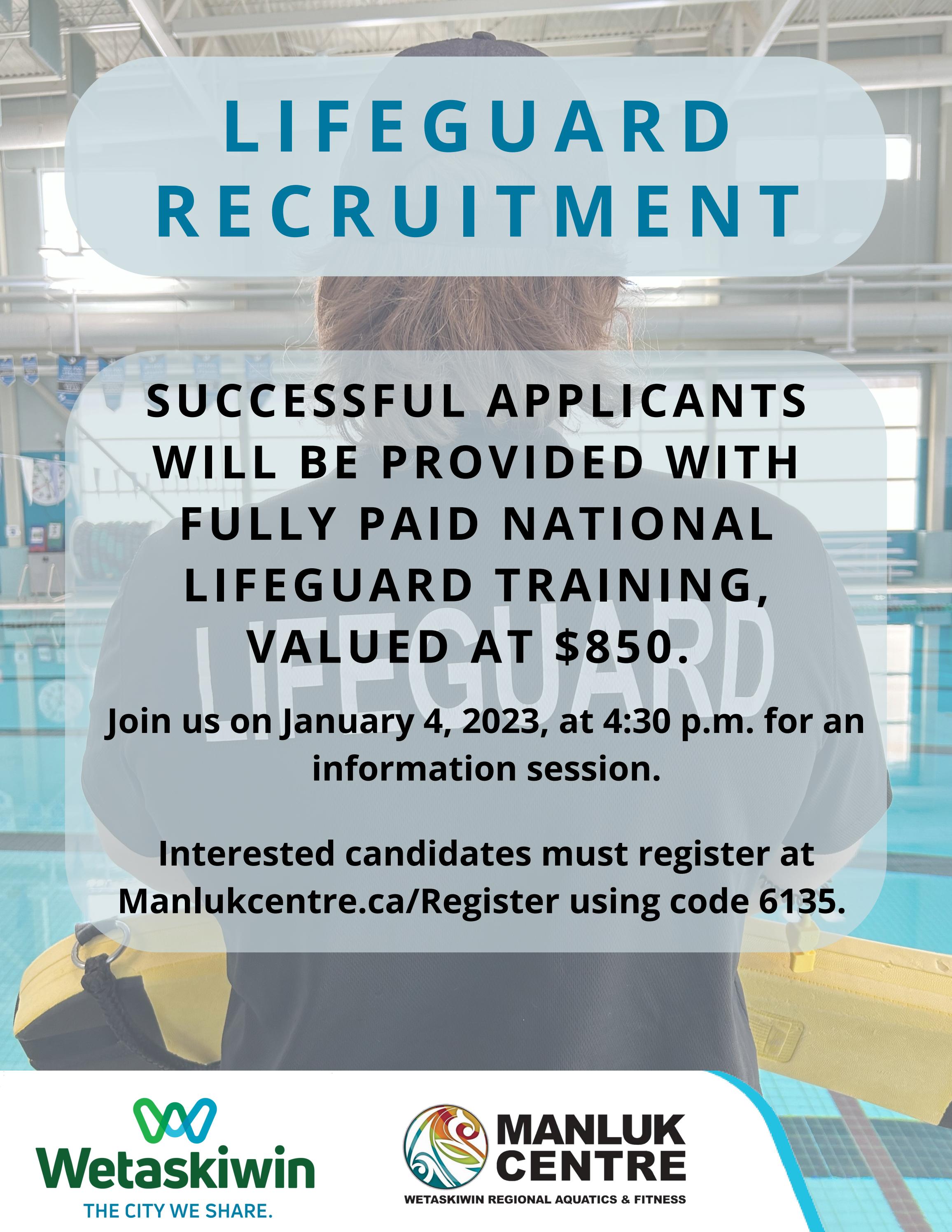 Winter 2023 - Lifeguard Recruitment by wetaskiwinprogramguide - Issuu