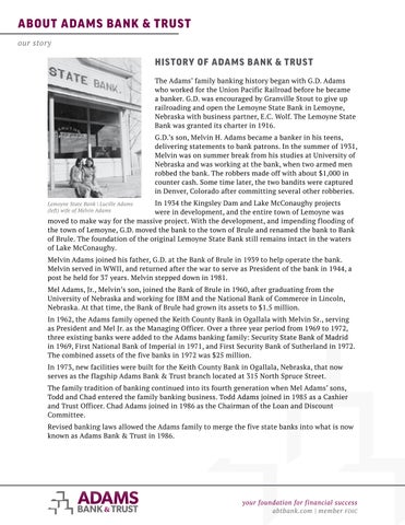 The History of Adams Bank & Trust by Adams Bank & Trust - Issuu