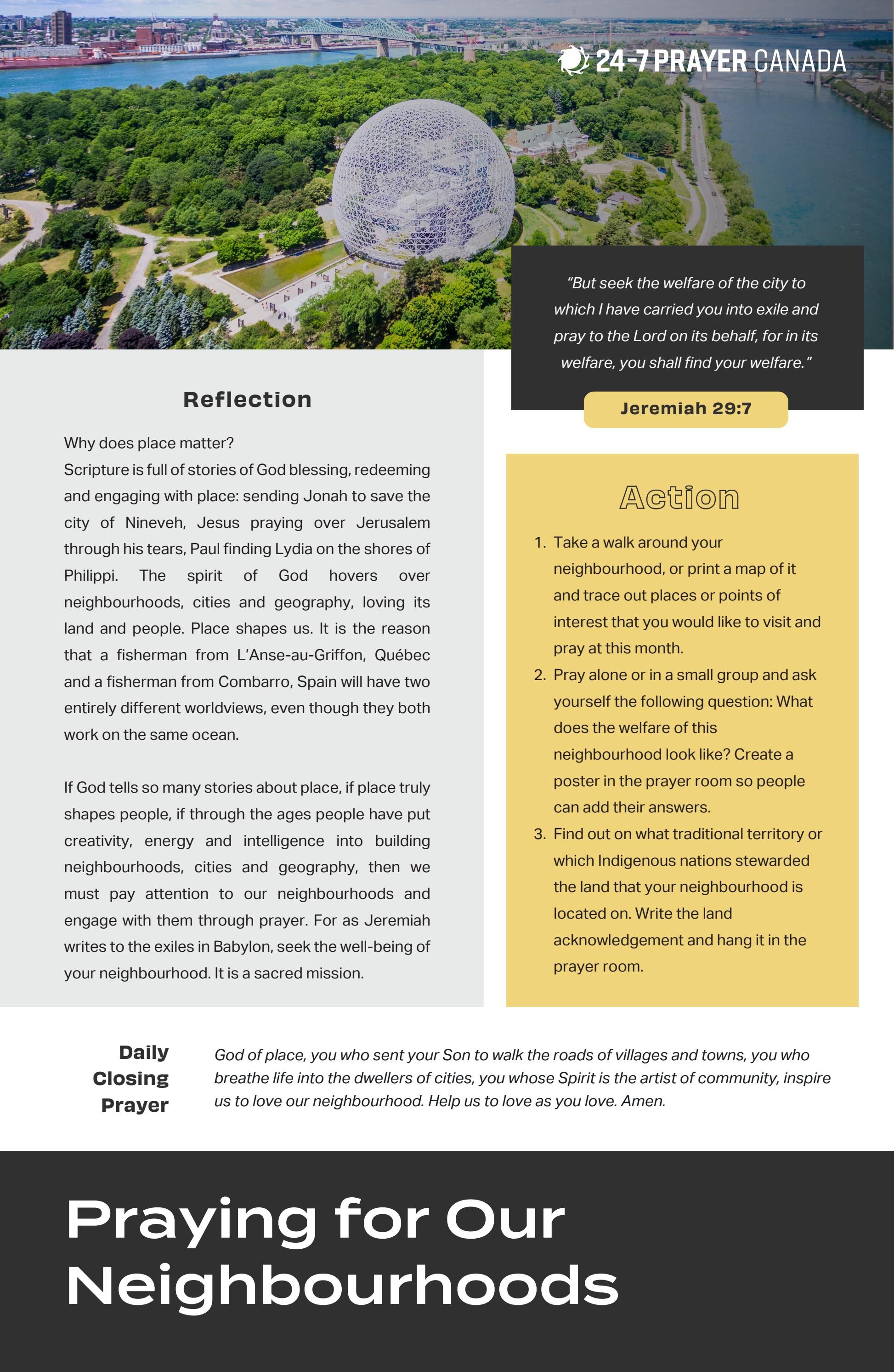 Praying for Our Neighbourhoods - Prayer Room Posters by 24-7 Prayer Canada - Issuu