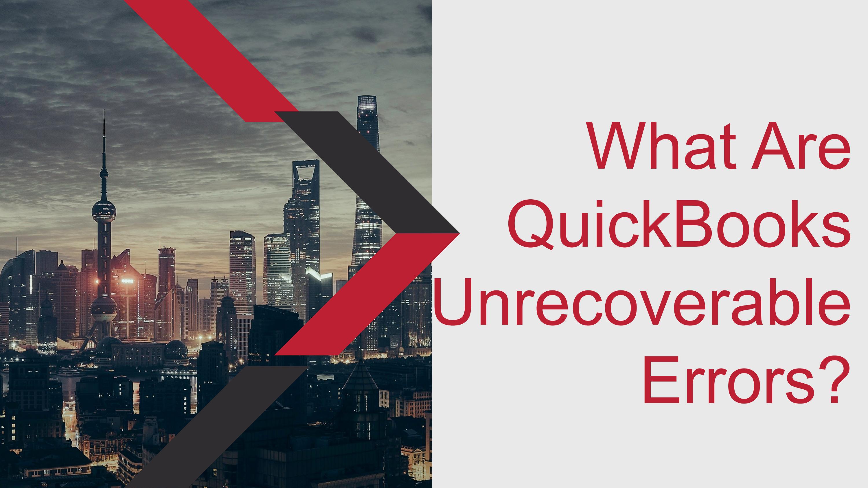 How to fix QuickBooks Unrecoverable Error by Error Code Assistant - Issuu