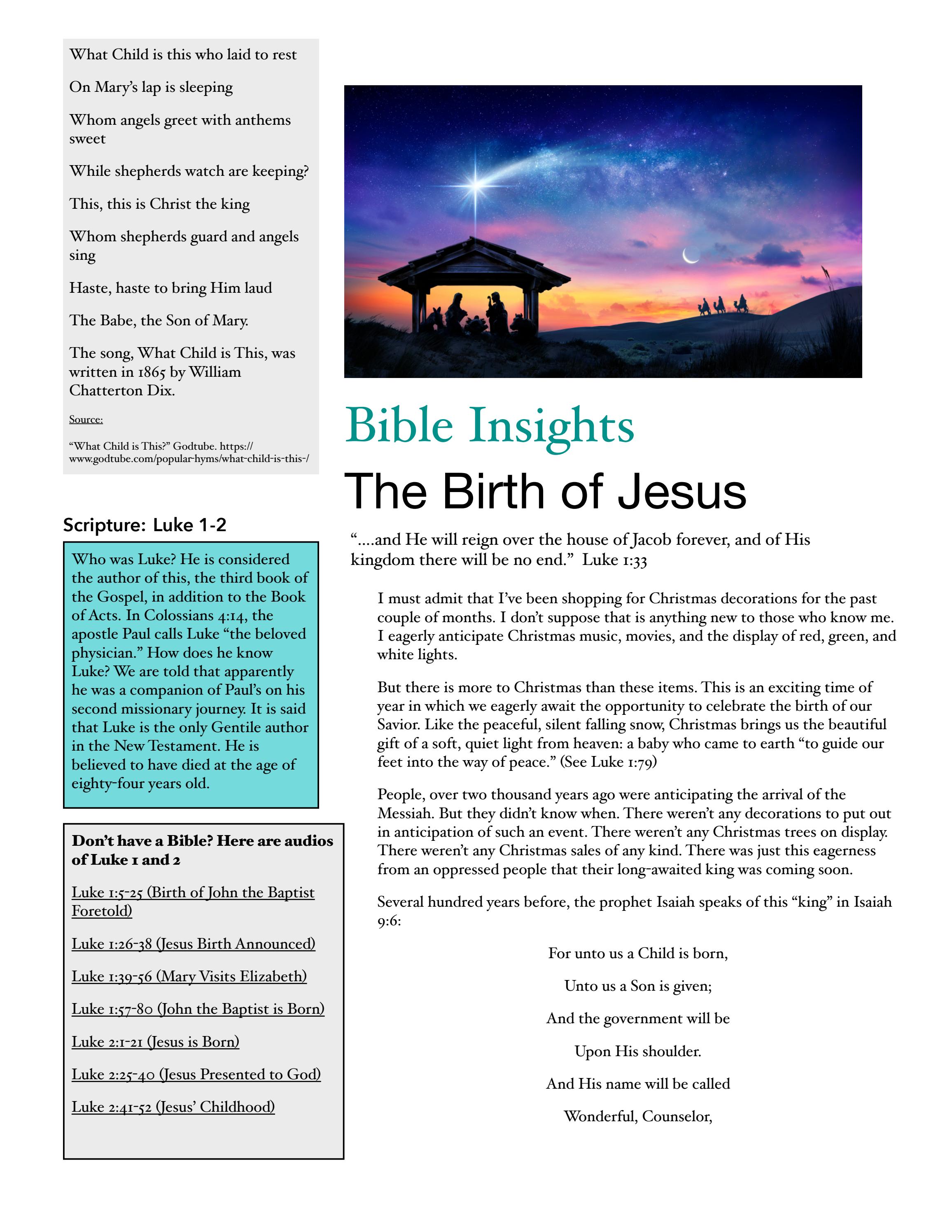 Bible Insights Newsletter by theouttop - Issuu