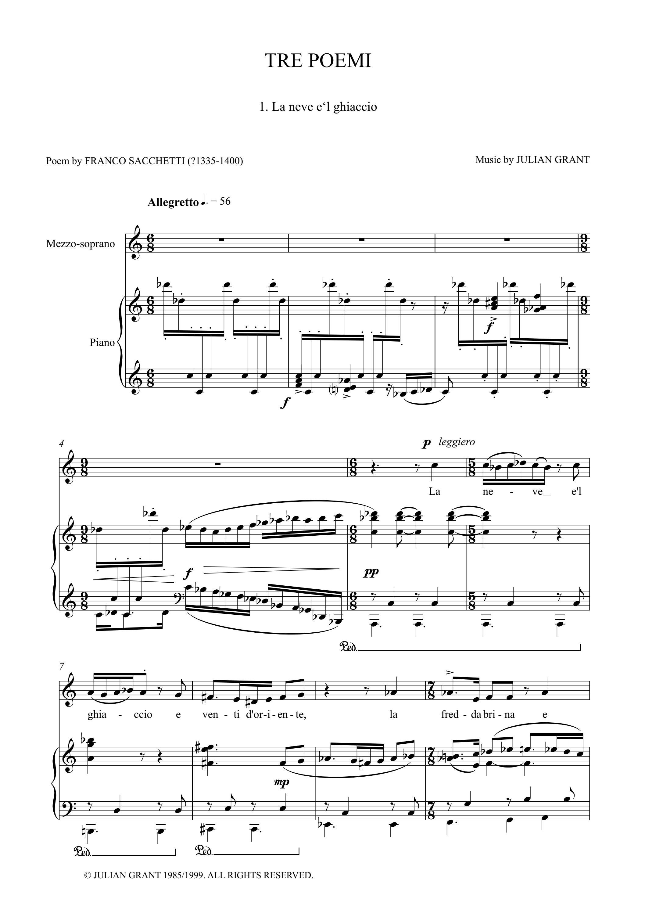 Tre Poemi - songs to Italian poets by Julian Grant - Issuu