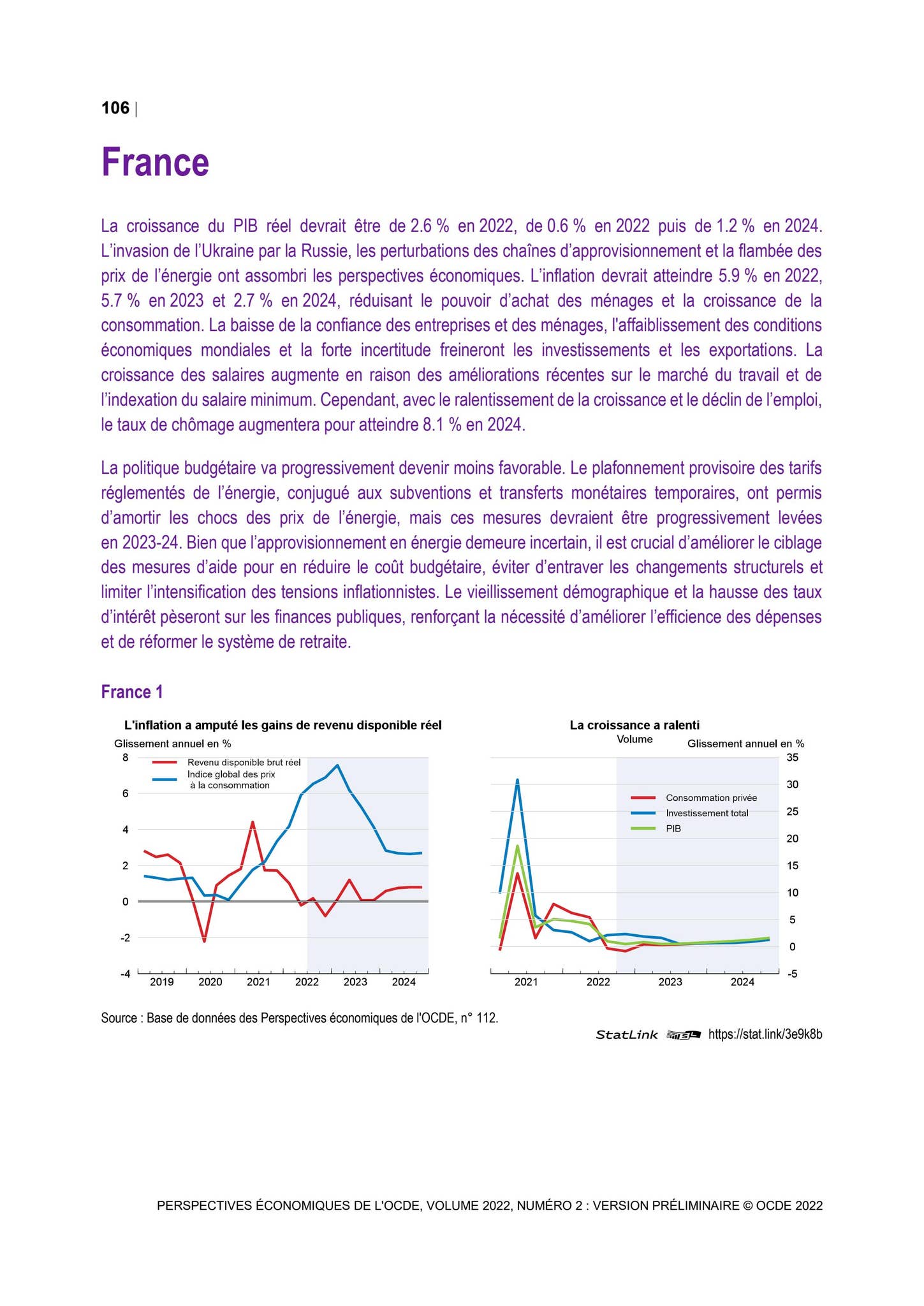 Perspectives Économiques de l'OCDE - France by OECD - Issuu