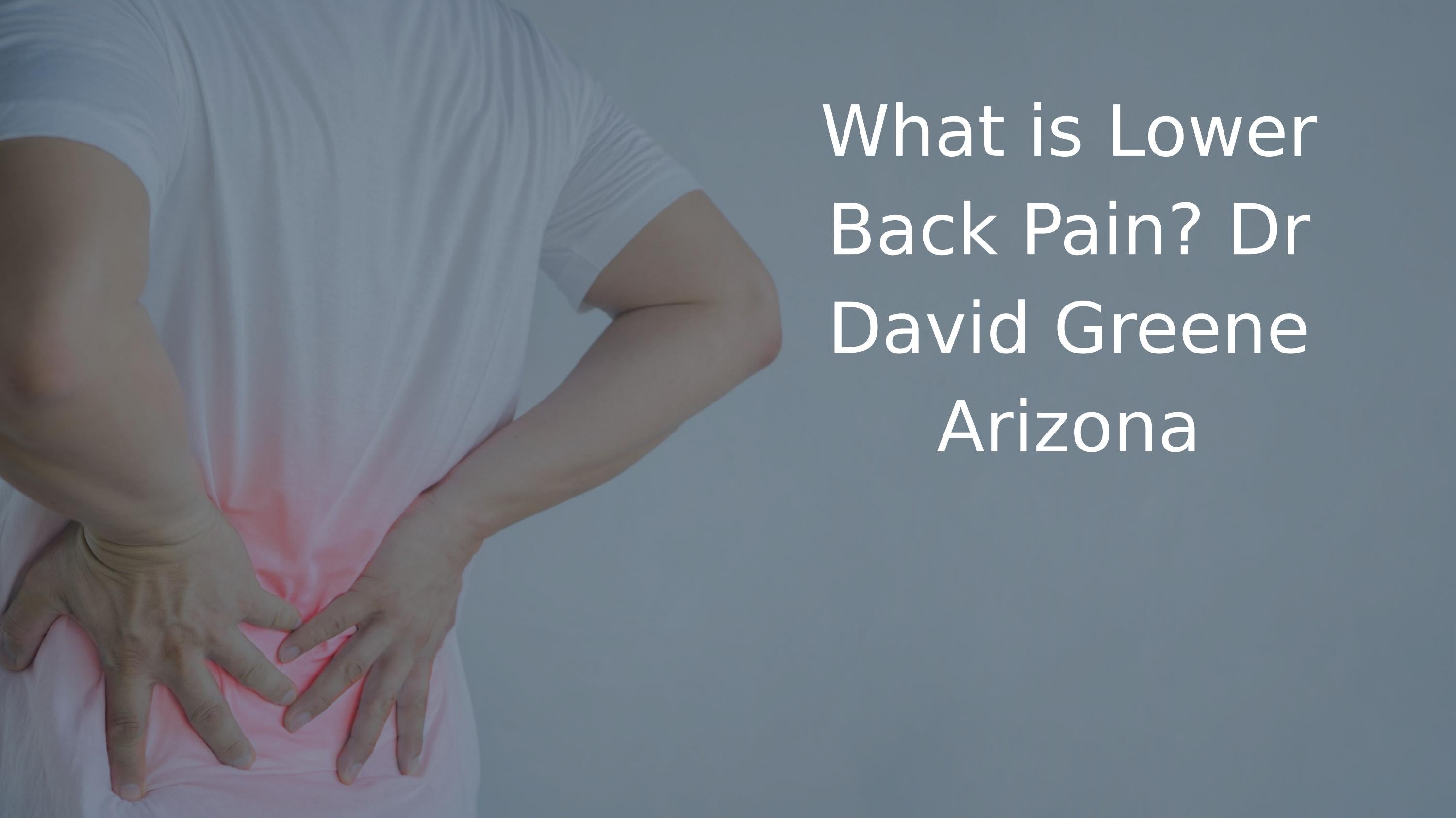 What is Lower Back Pain | Dr David Greene Arizona by Dr. David Greene ...