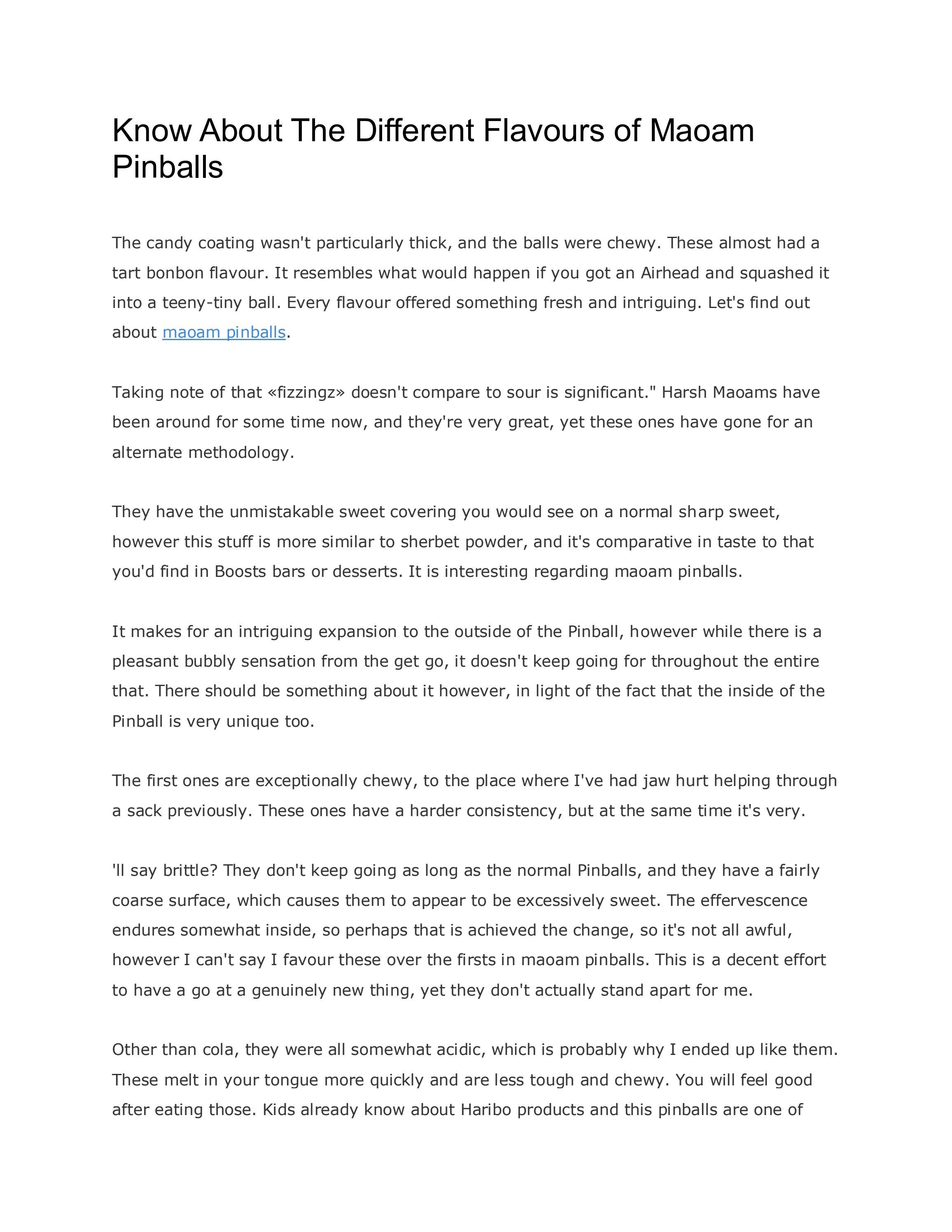 Know About The Different Flavours of Maoam Pinballs by zomg candy - Issuu