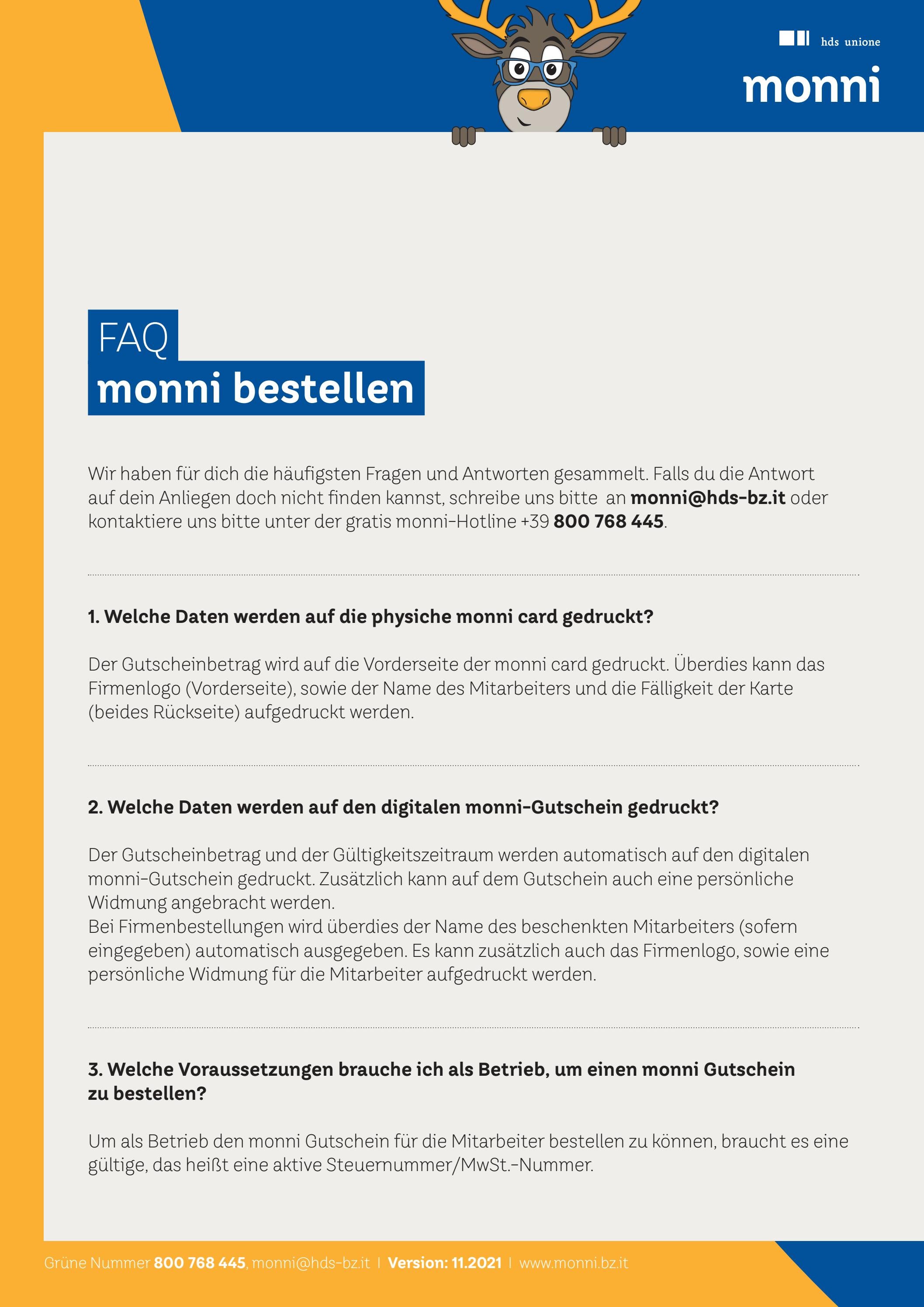 monni bestellen - Alle Faq im Überblick by hds unione - Issuu