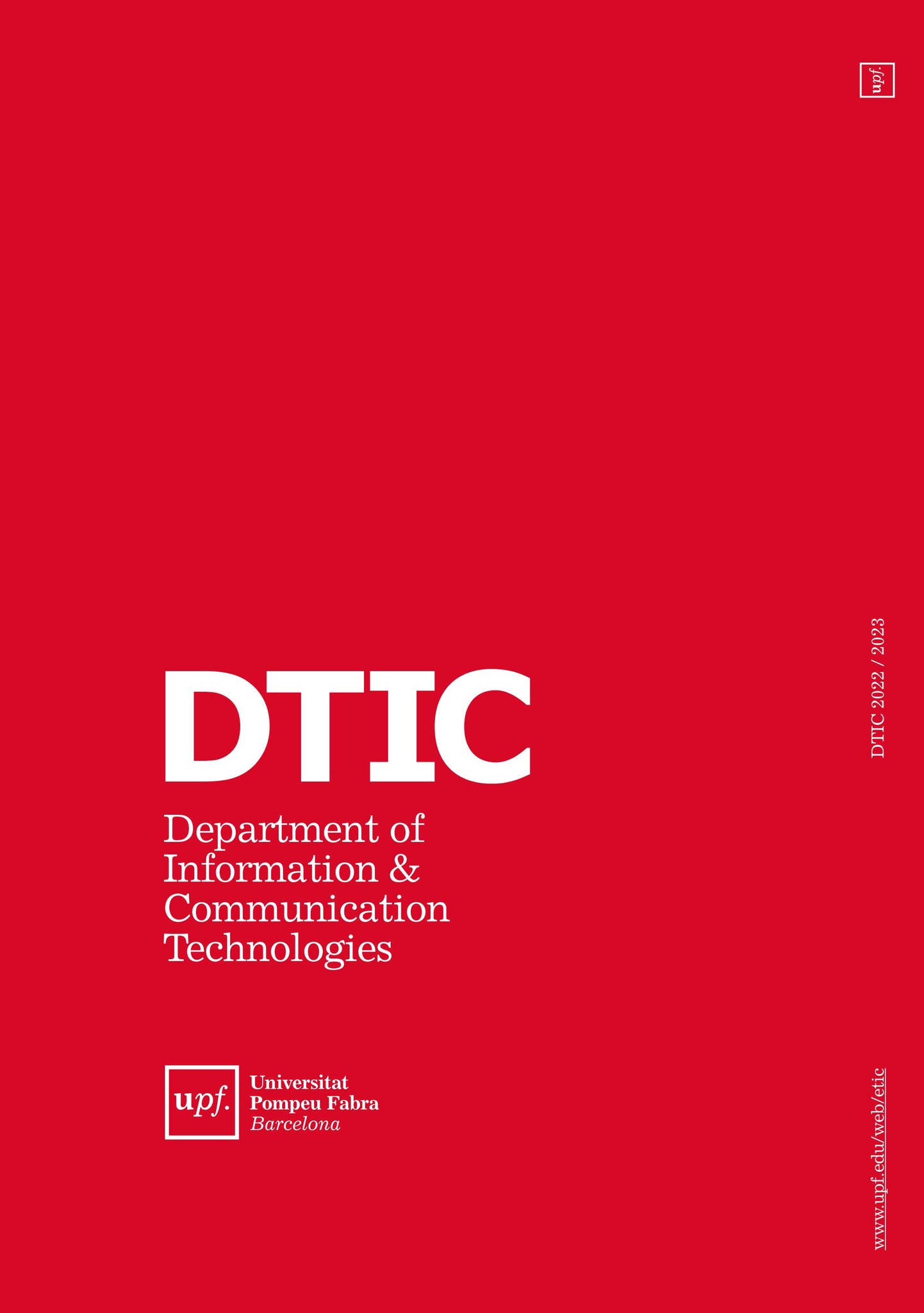 Department of Information and Communication Technologies Brochure 2022 ...
