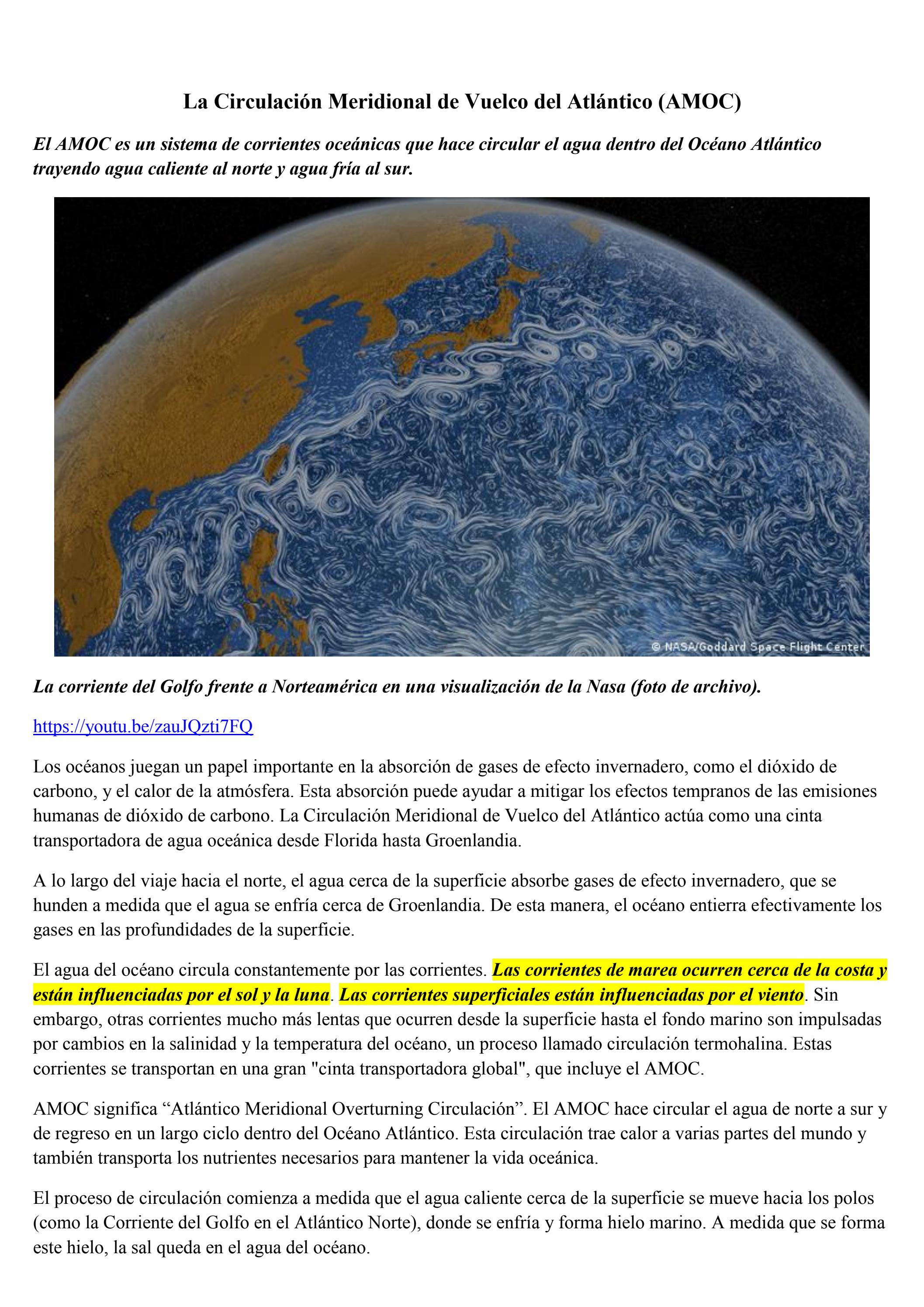 La circulación meridional de vuelco del atlántico (AMOC) by Martin ...