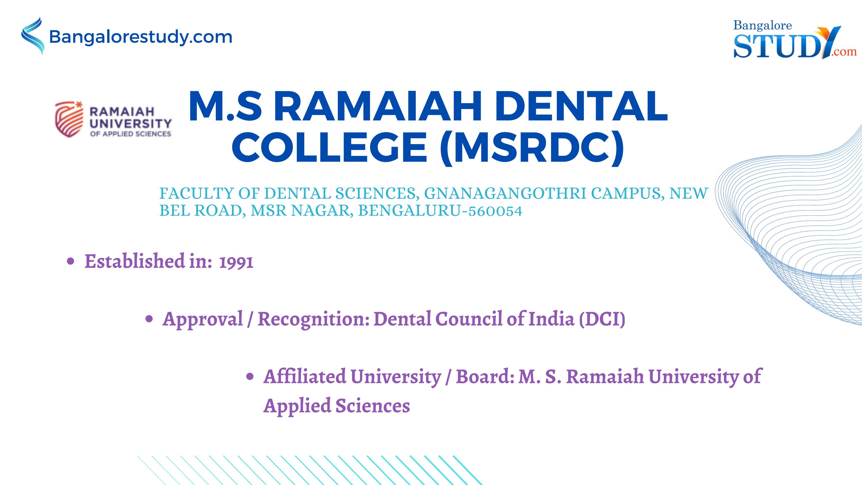 M.S. Ramaiah Dental College (MSRDC) by sangeetha bs - Issuu