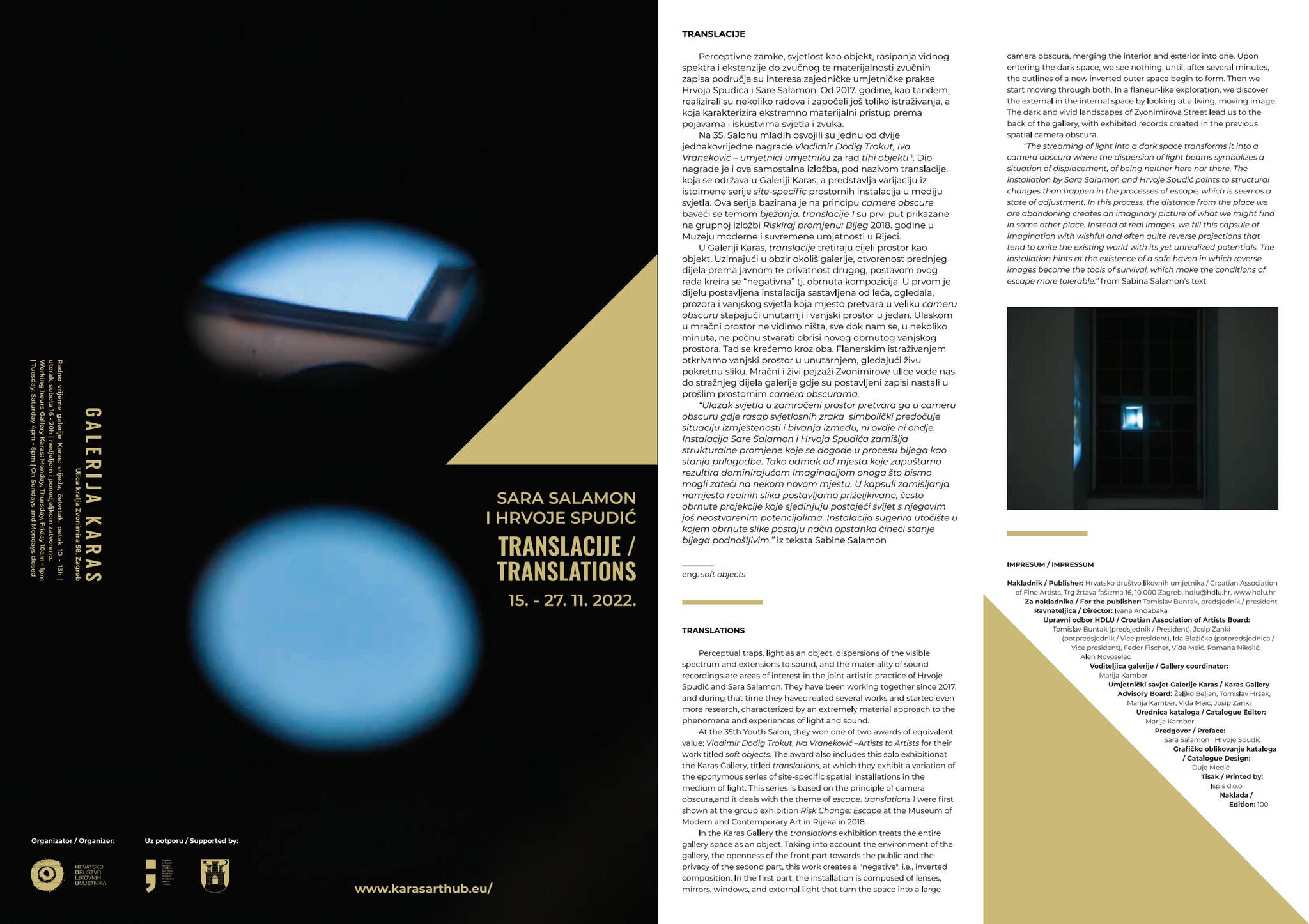 Sara Salamon i Hrvoje Spudić - TRANSLACIJE by HDLU - Issuu
