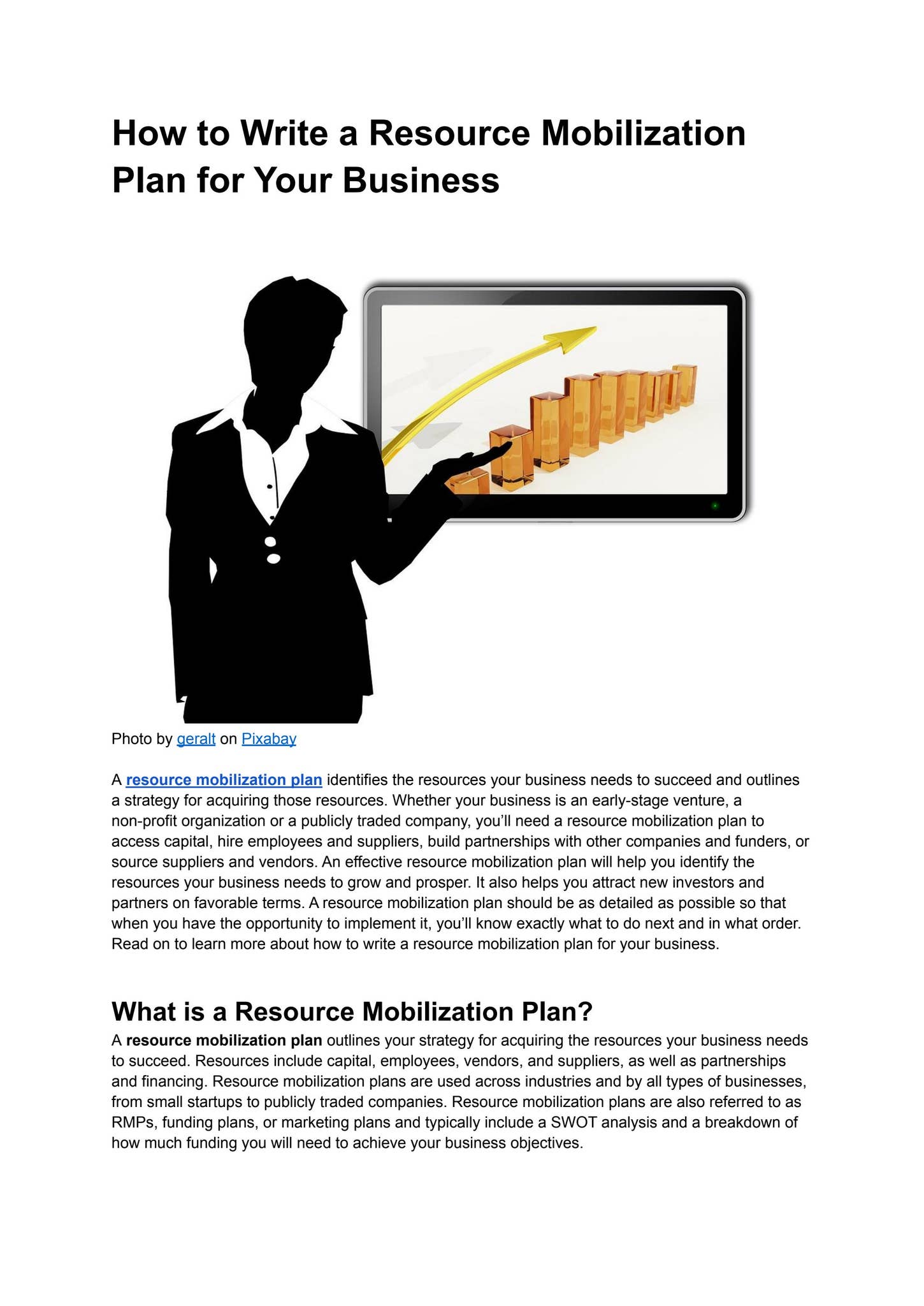 How to Write a Resource Mobilization Plan for Your Business by globe ...