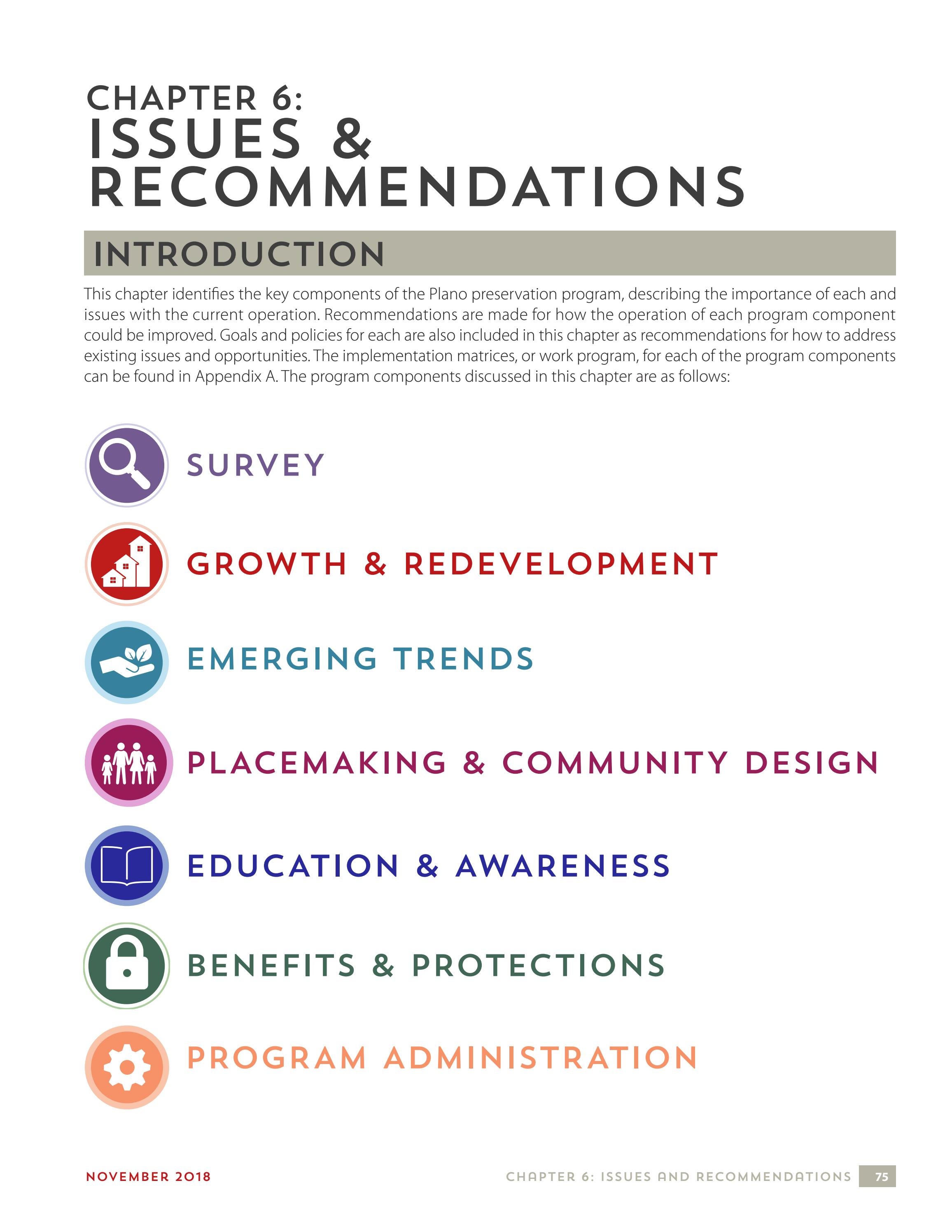 Preservation Plano 150 - Chapter 6: Issues & Recommendations by City of Plano, TX - Issuu