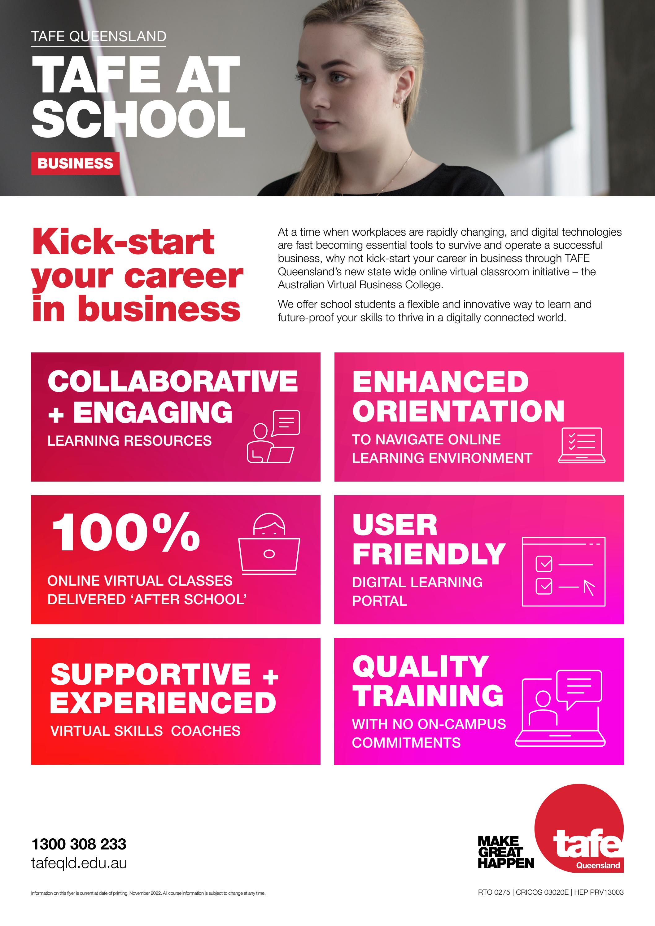 TAFE AT SCHOOL - Study Business by tafeqldgc - Issuu