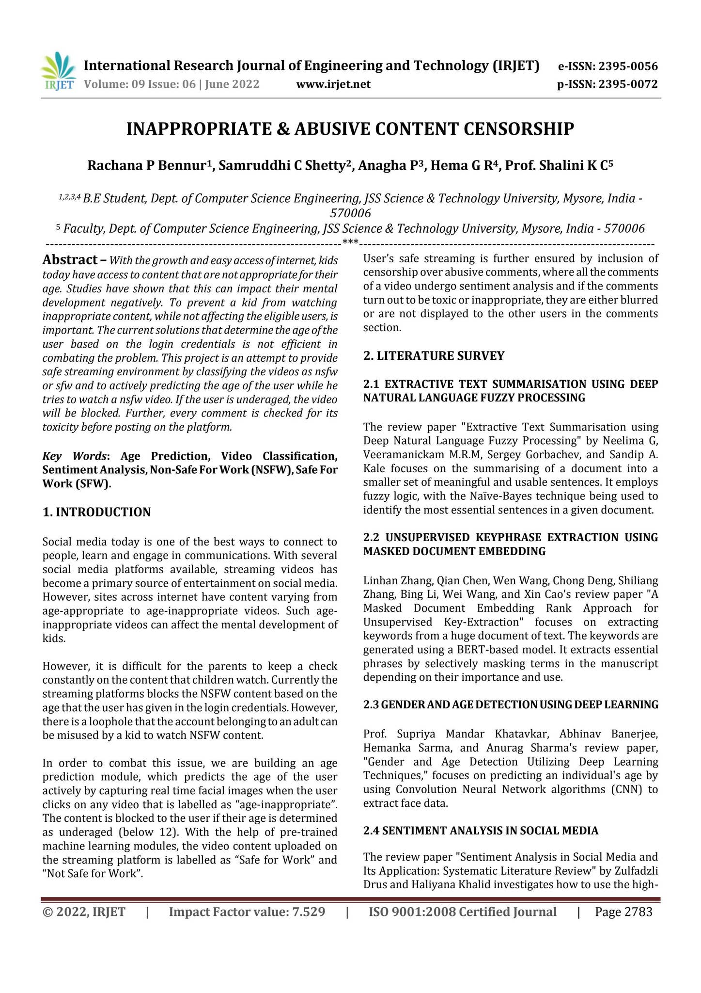 INAPPROPRIATE & ABUSIVE CONTENT CENSORSHIP by IRJET Journal - Issuu