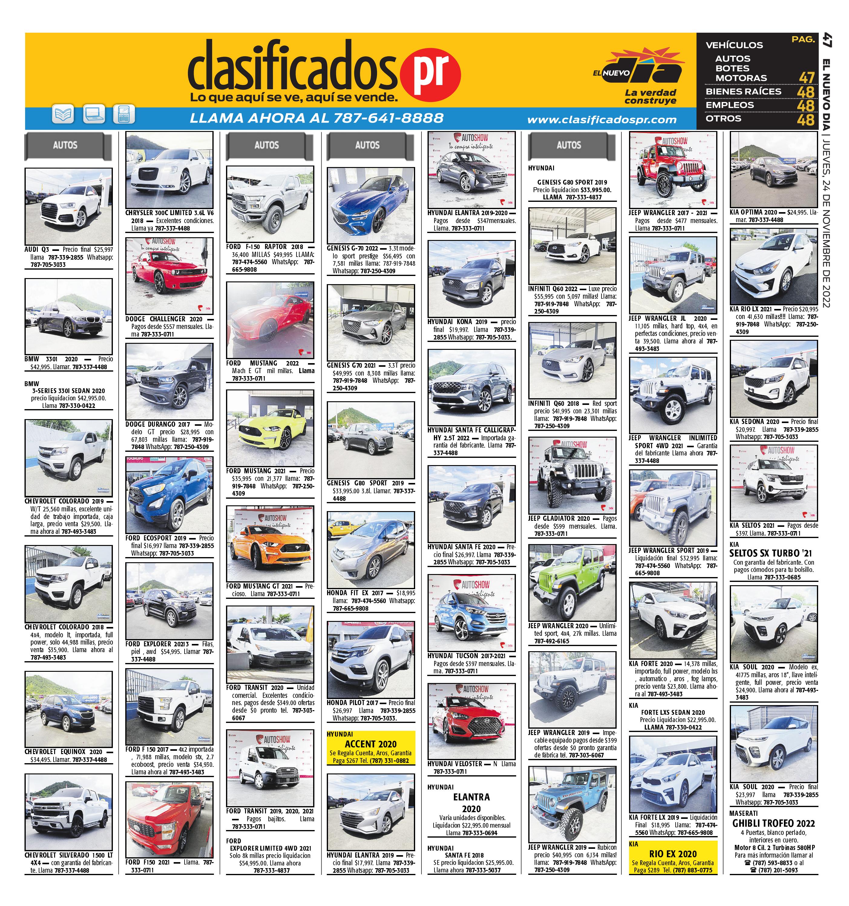 Clasificados PR 11 24 2022 by ClasificadosPR.com - Issuu