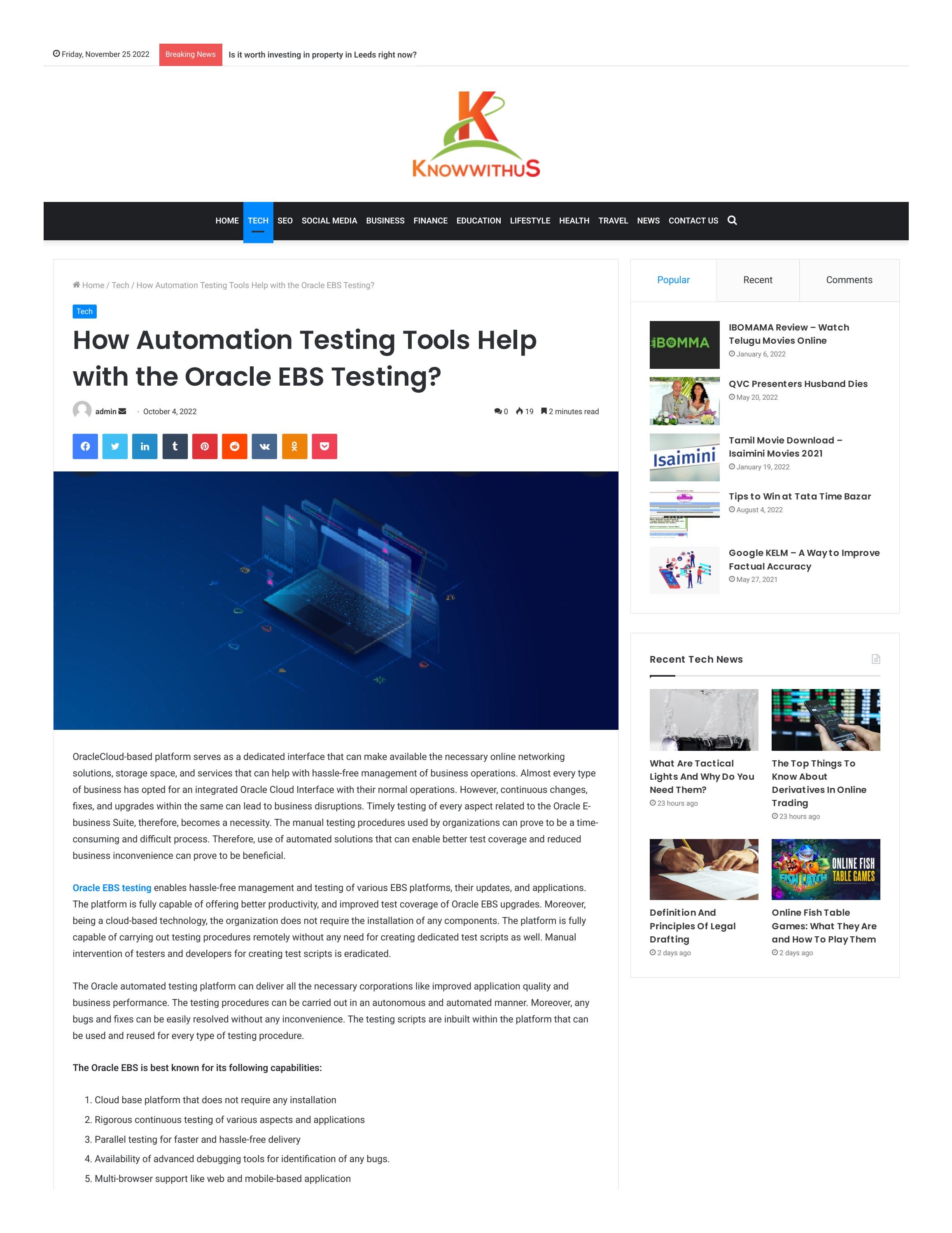How Automation Testing Tools Help With The Oracle Ebs Testing By Opkey Issuu