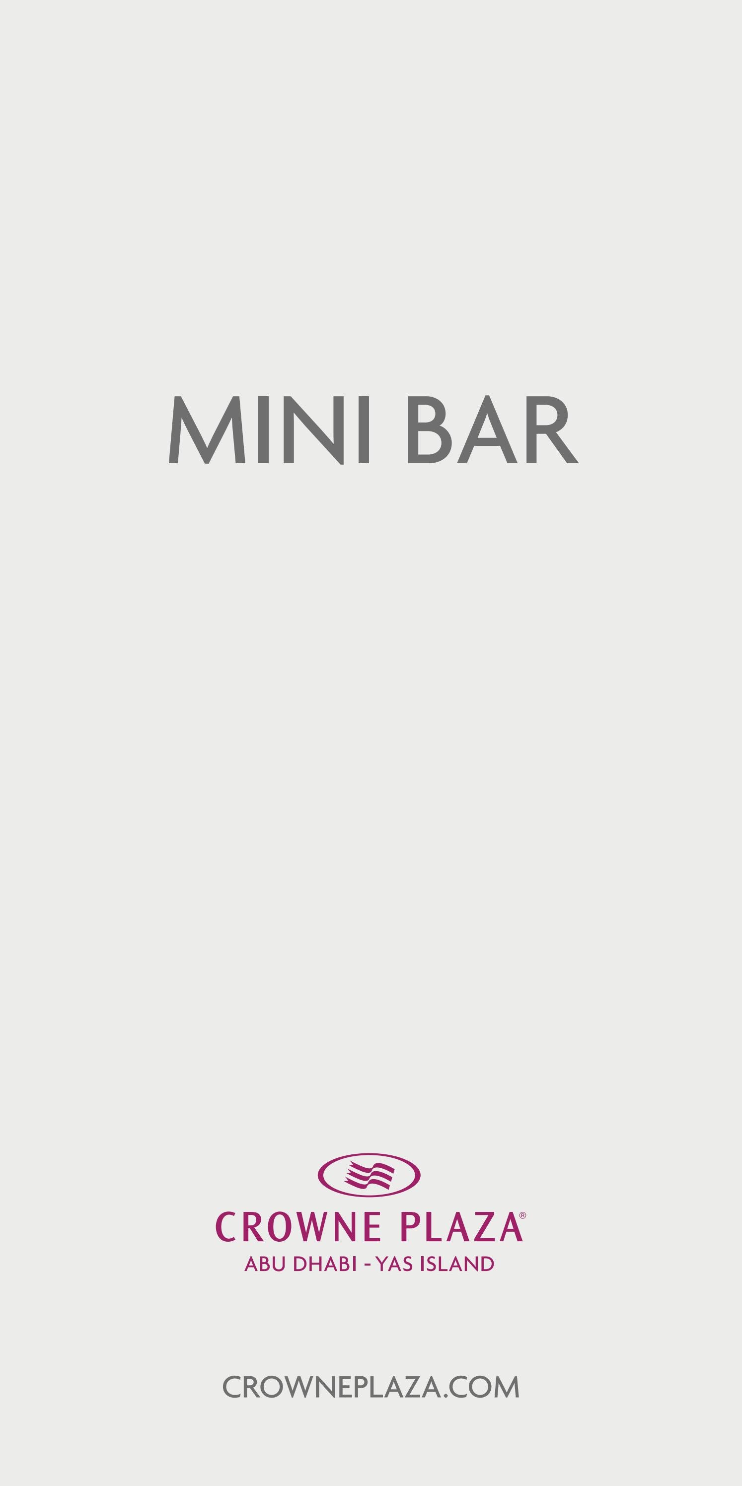 Crowne Mini Bar Menu by Yas Plaza Hotels - Issuu