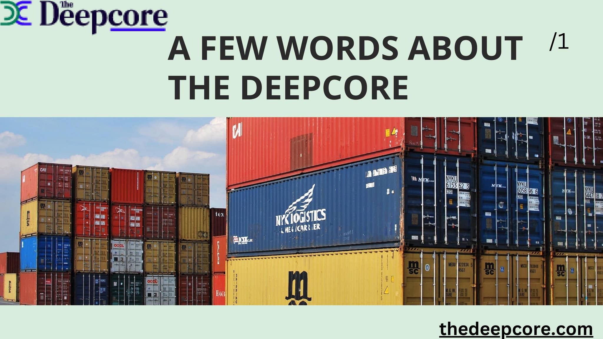 Thedeepcore logo A FEW WORDS ABOUT THE DEEPCORE by The Deepcore SAS | Sugar Commodity Trading ...