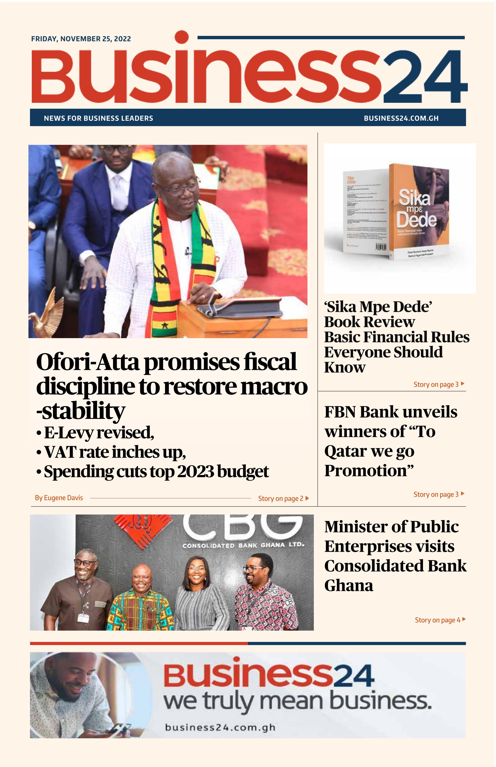 Business24 Newspaper 25 November 2022 by Business24 Online - Issuu