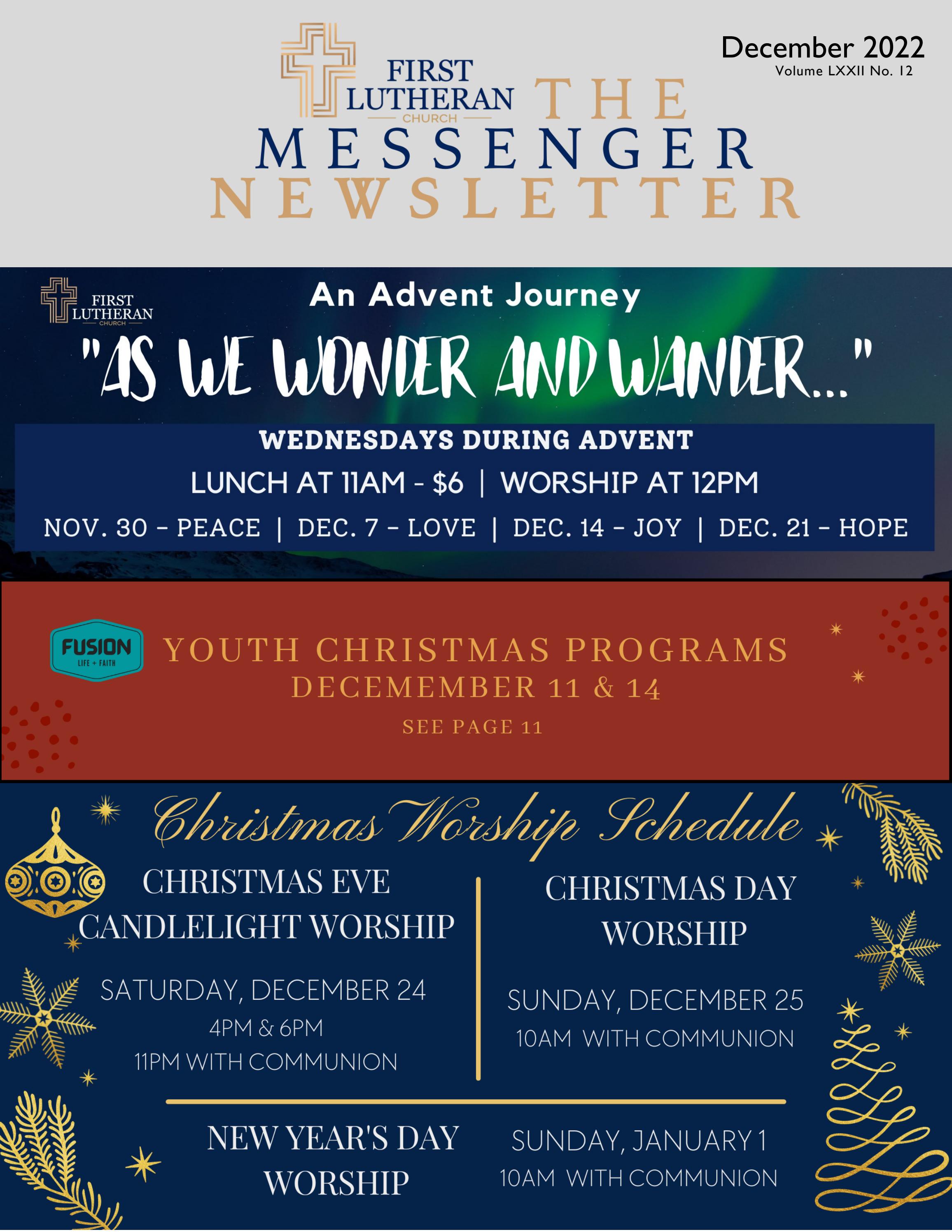 December 2022 by First Lutheran Church Messenger - Issuu