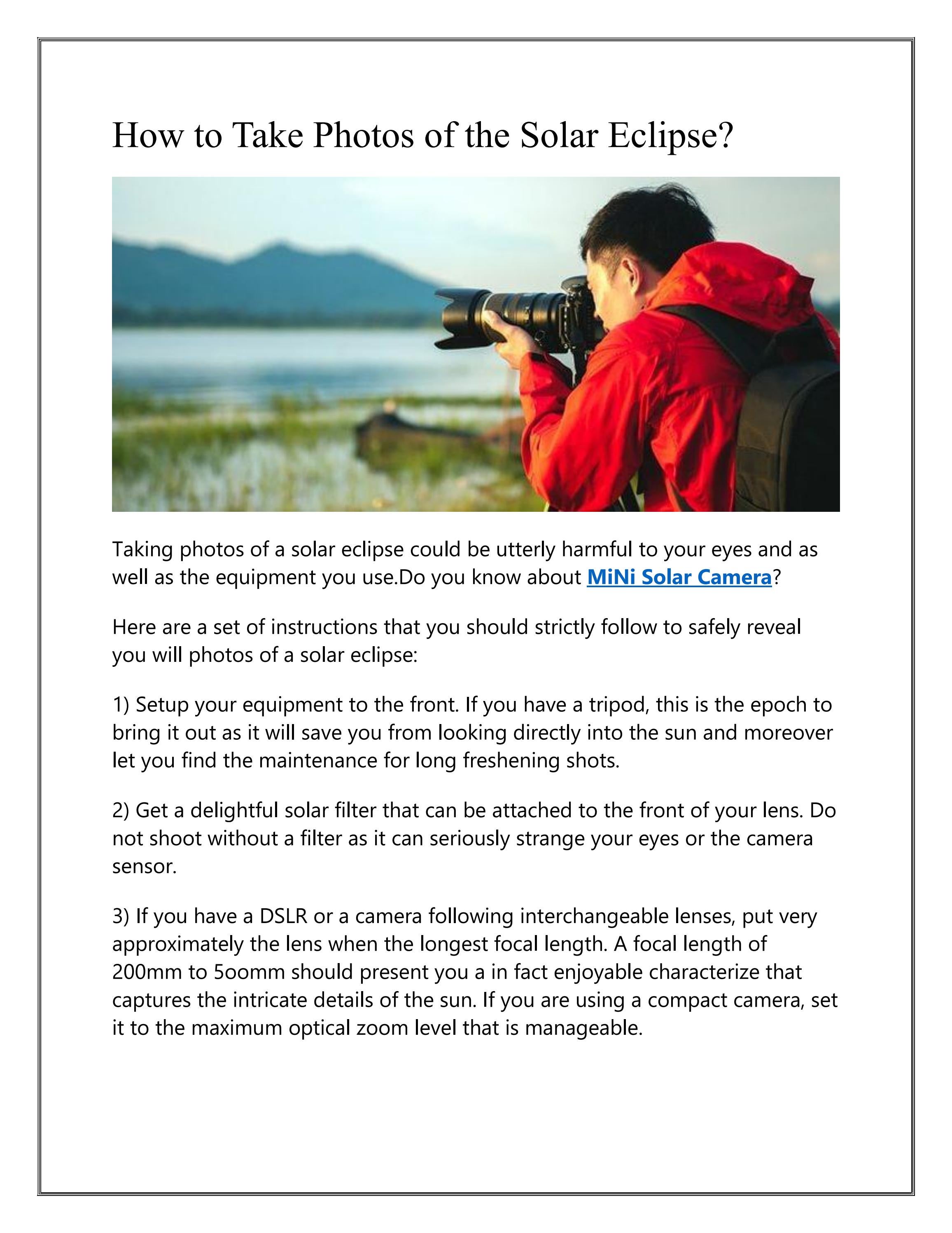 How to Take Photos of the Solar Eclipse? by Regina W.Neal - Issuu