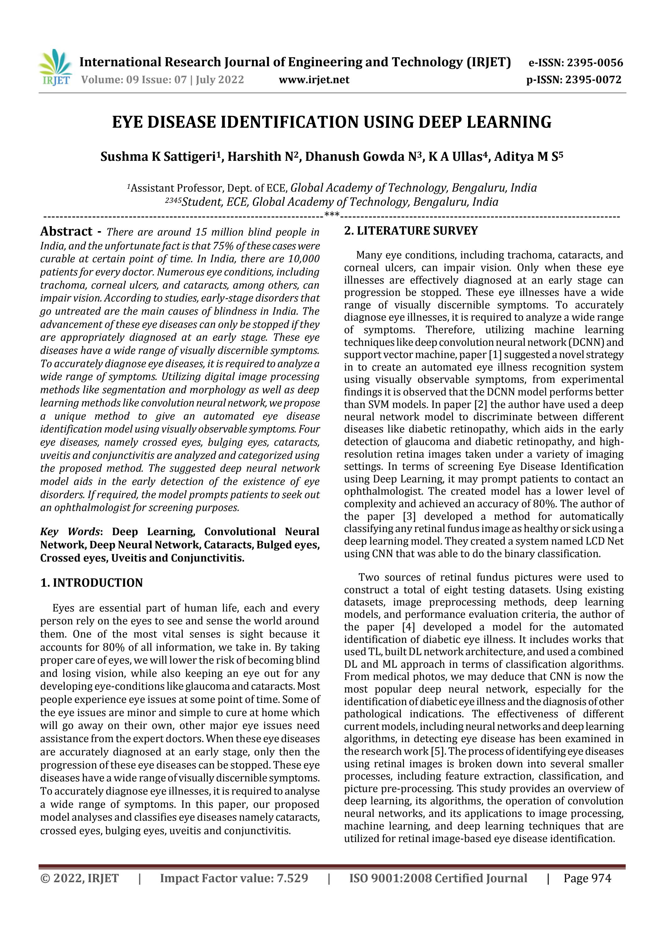 EYE DISEASE IDENTIFICATION USING DEEP LEARNING by IRJET Journal - Issuu