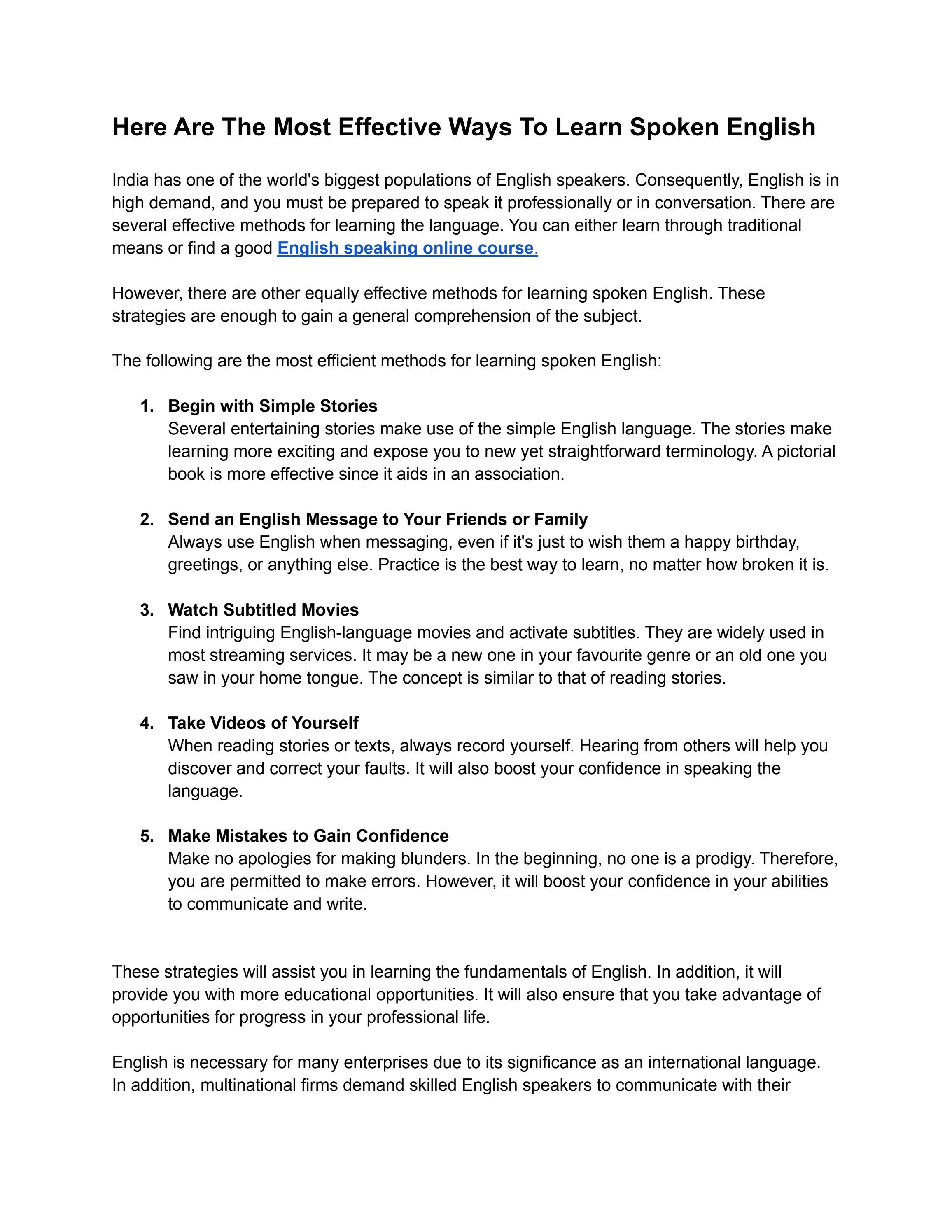Here Are The Most Effective Ways To Learn Spoken English by sonal pawar - Issuu