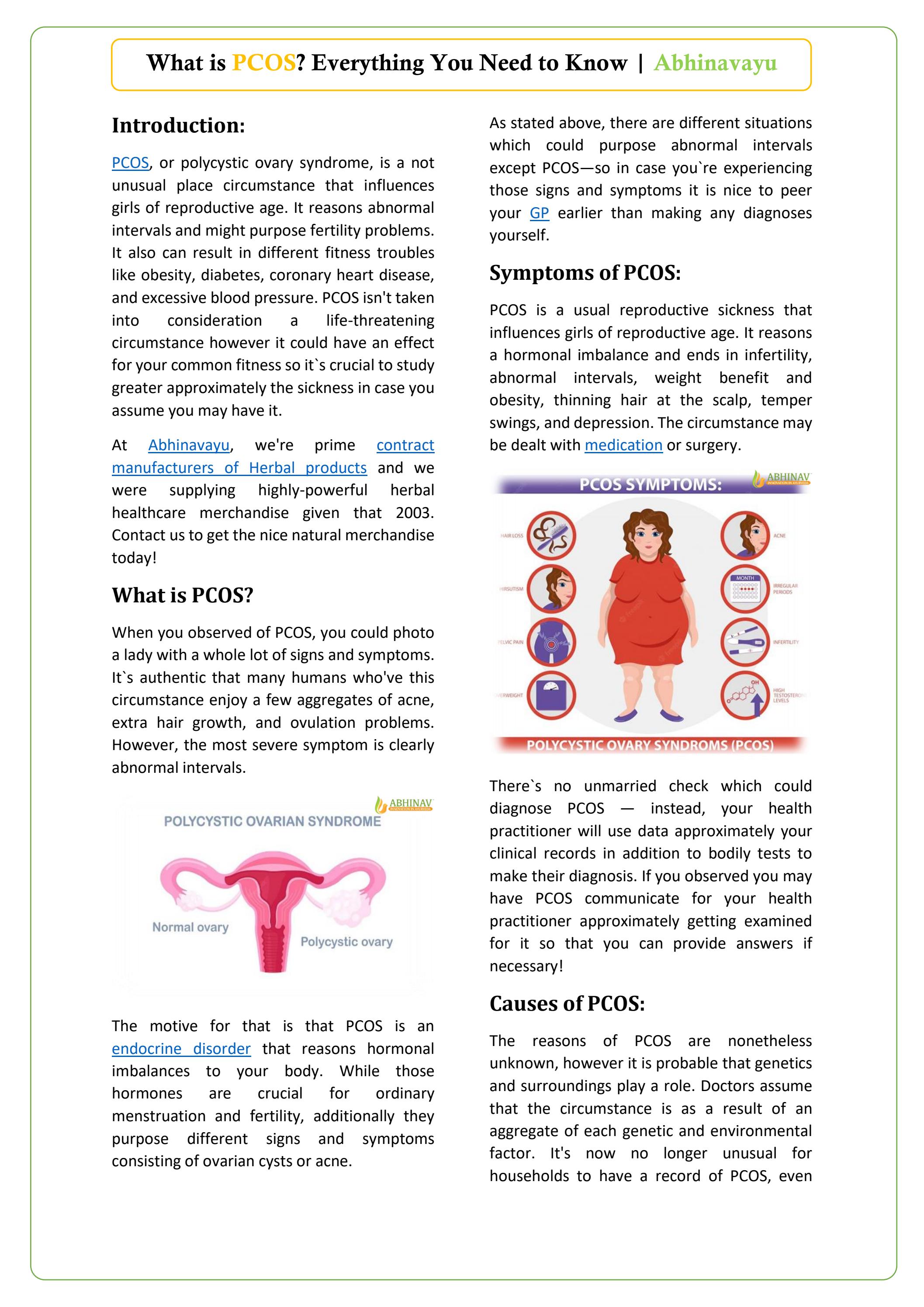 What is PCOS? Everything You Need to Know | Abhinavayu by abhinav ...