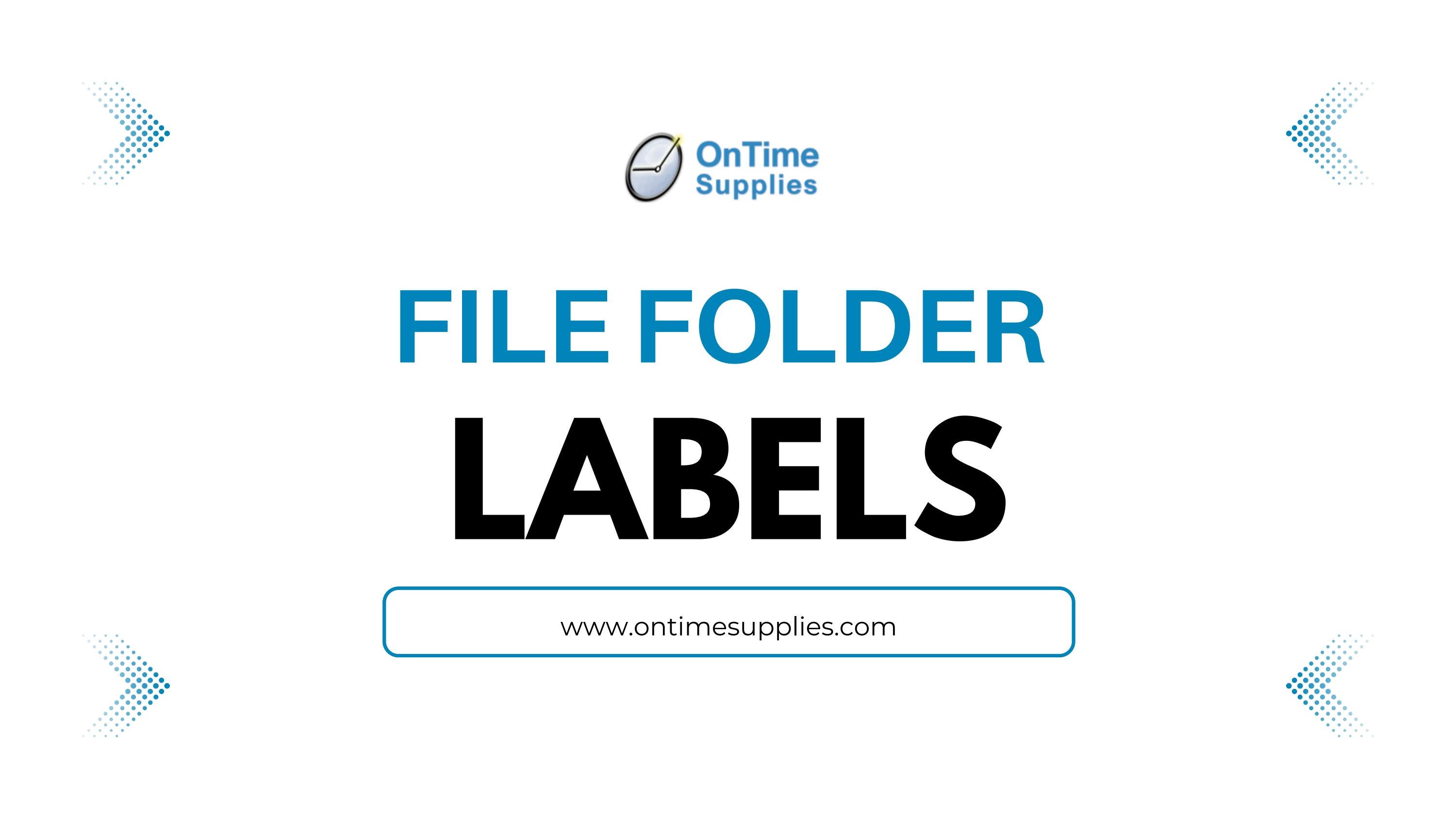 The Importance of File Folder Labels for Document Organization by On ...