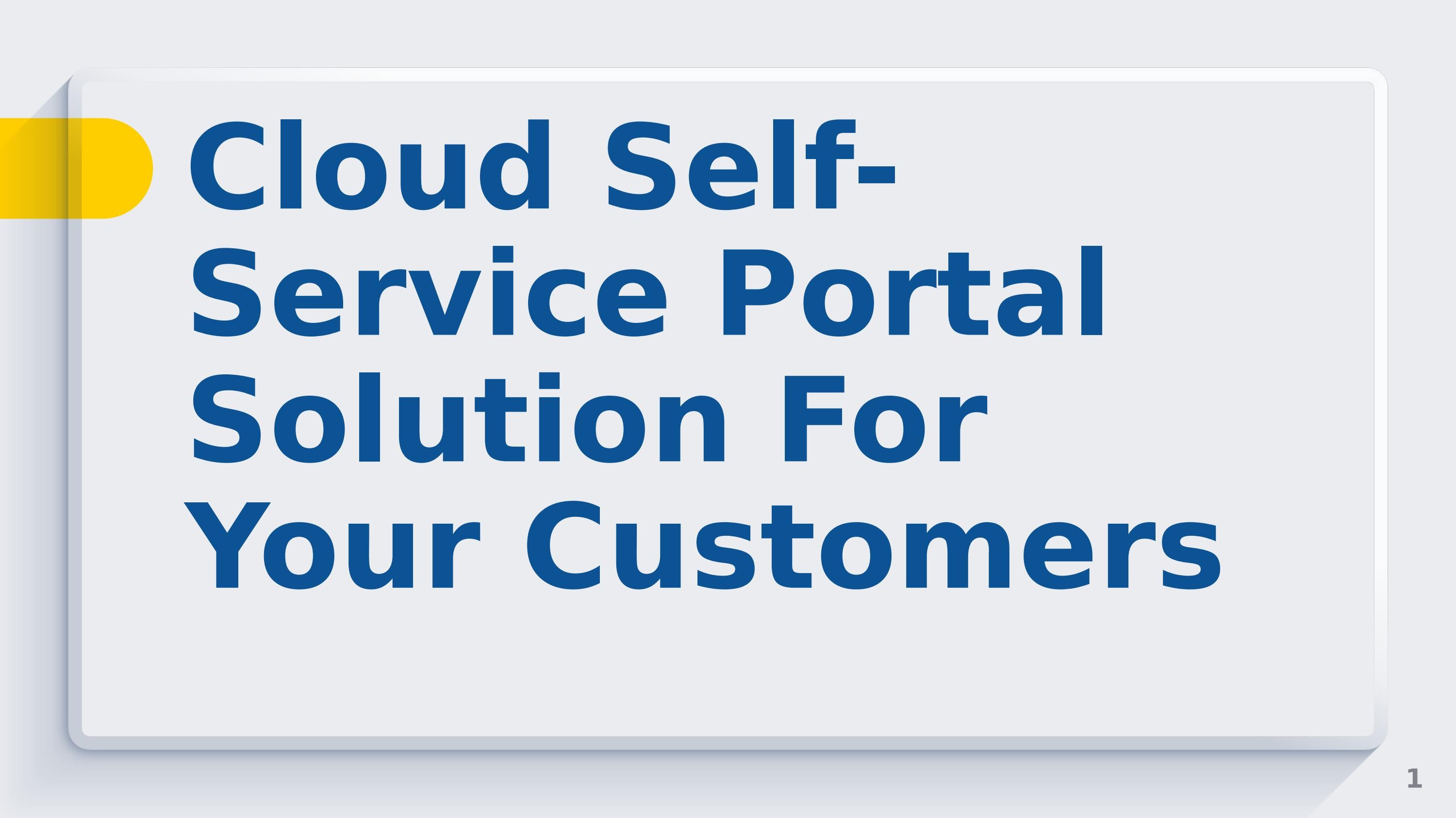 Cloud Self-Service Portal Solution For Your Customers by Averiware ...