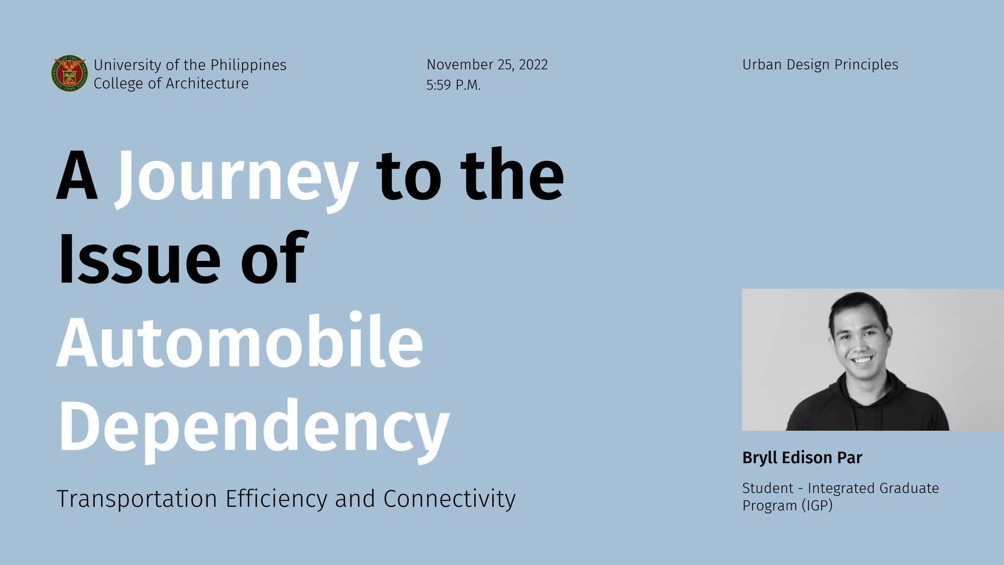 Automobile Dependency by Bryll Edison Par - Lecture Modules - Issuu
