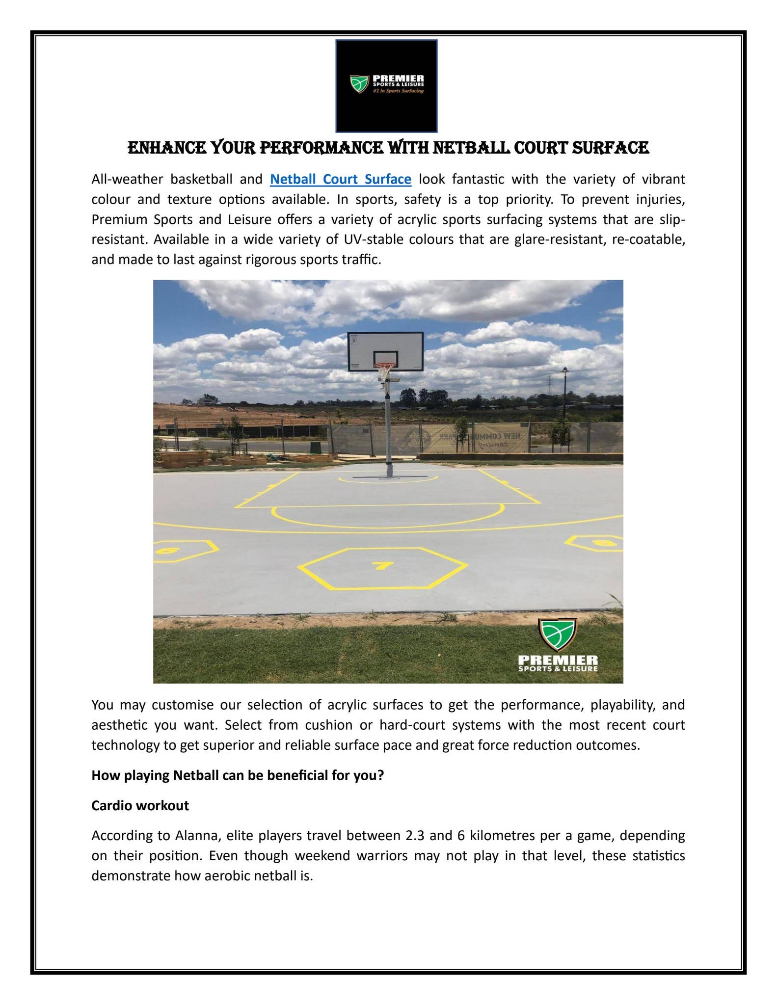 Enhance Your Performance with Netball Court Surface by Premier Sports ...