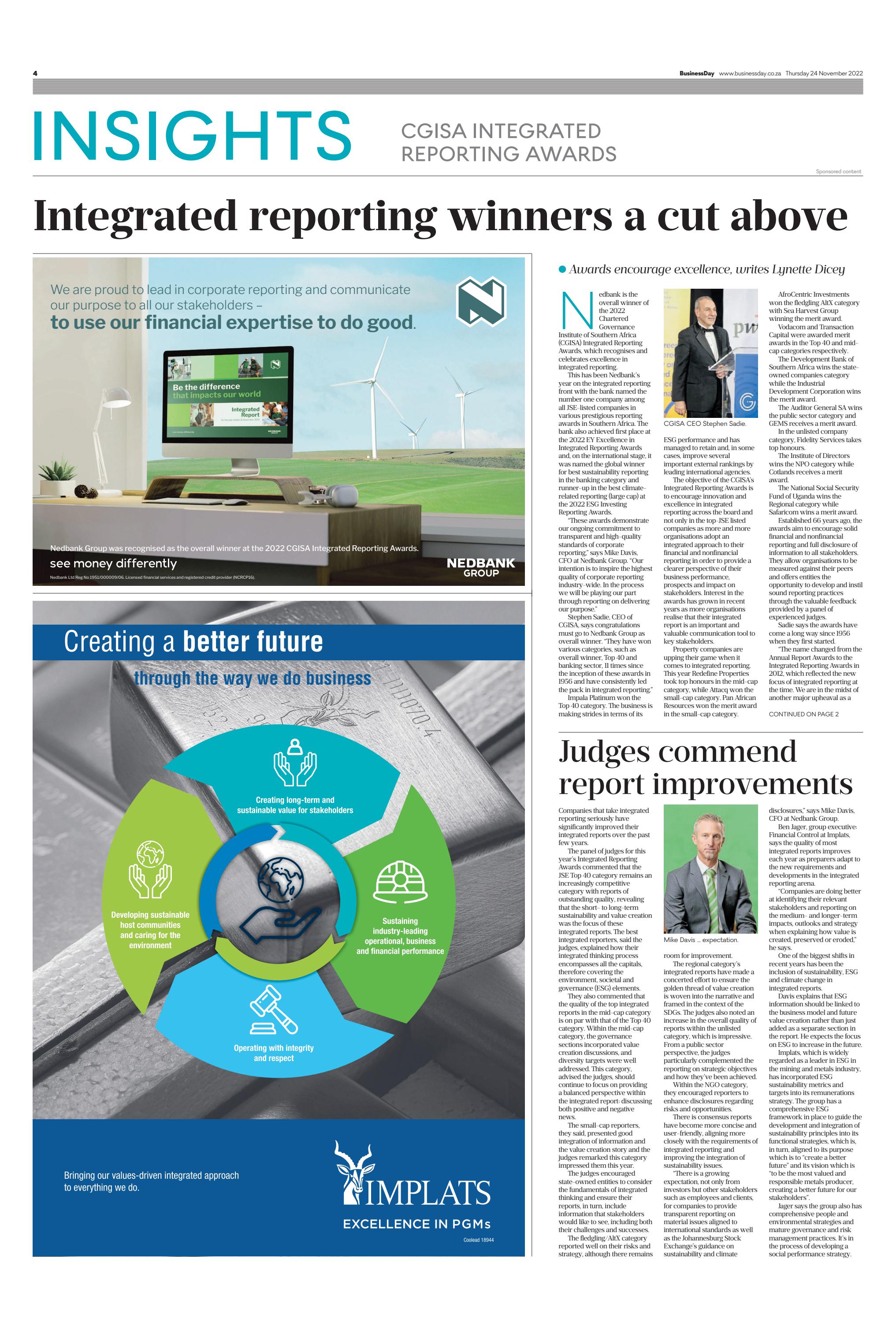 Chartered Governance Institute of Southern Africa Integrated Reporting ...