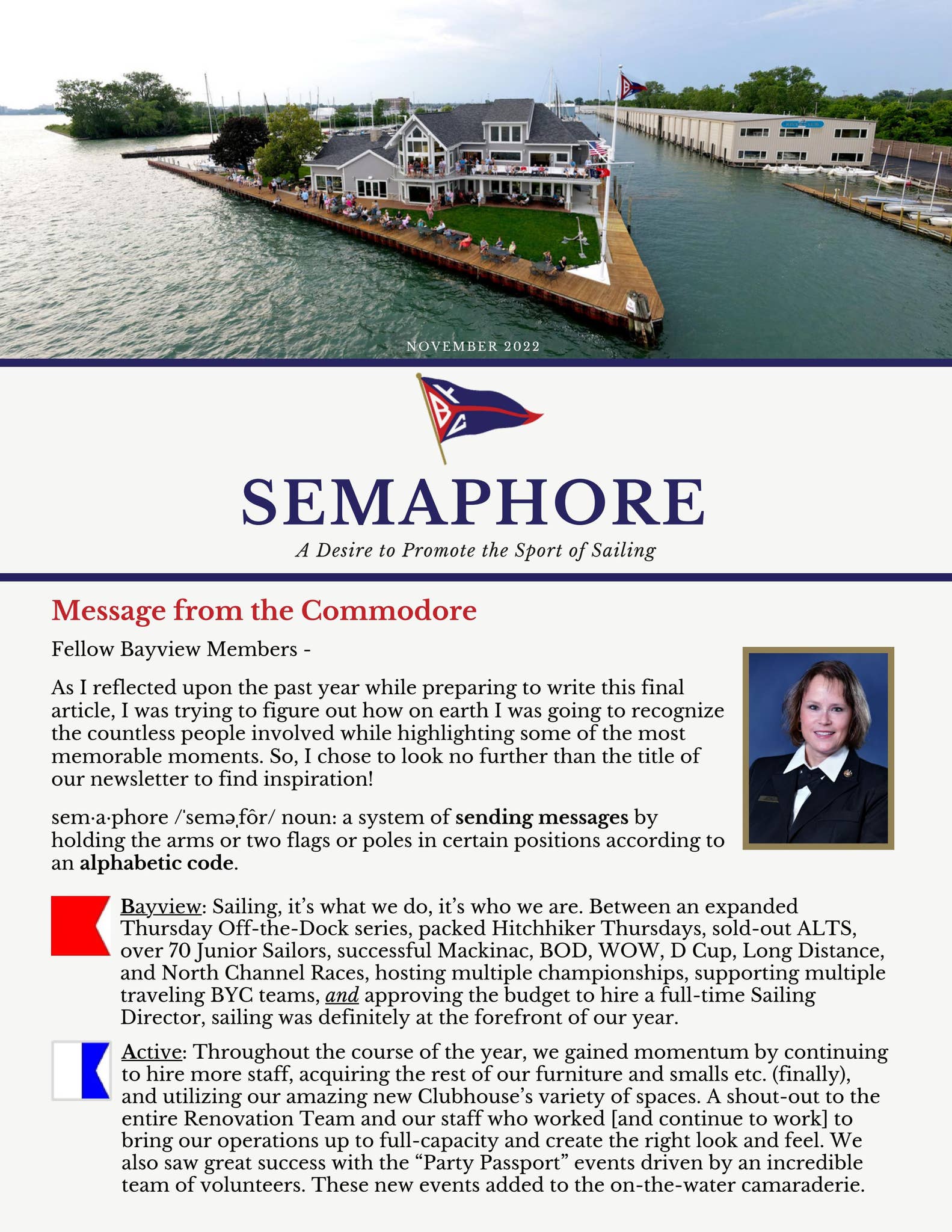 BYC SEMAPHORE - November 2022 by bayviewyachtclubdetroit - Issuu
